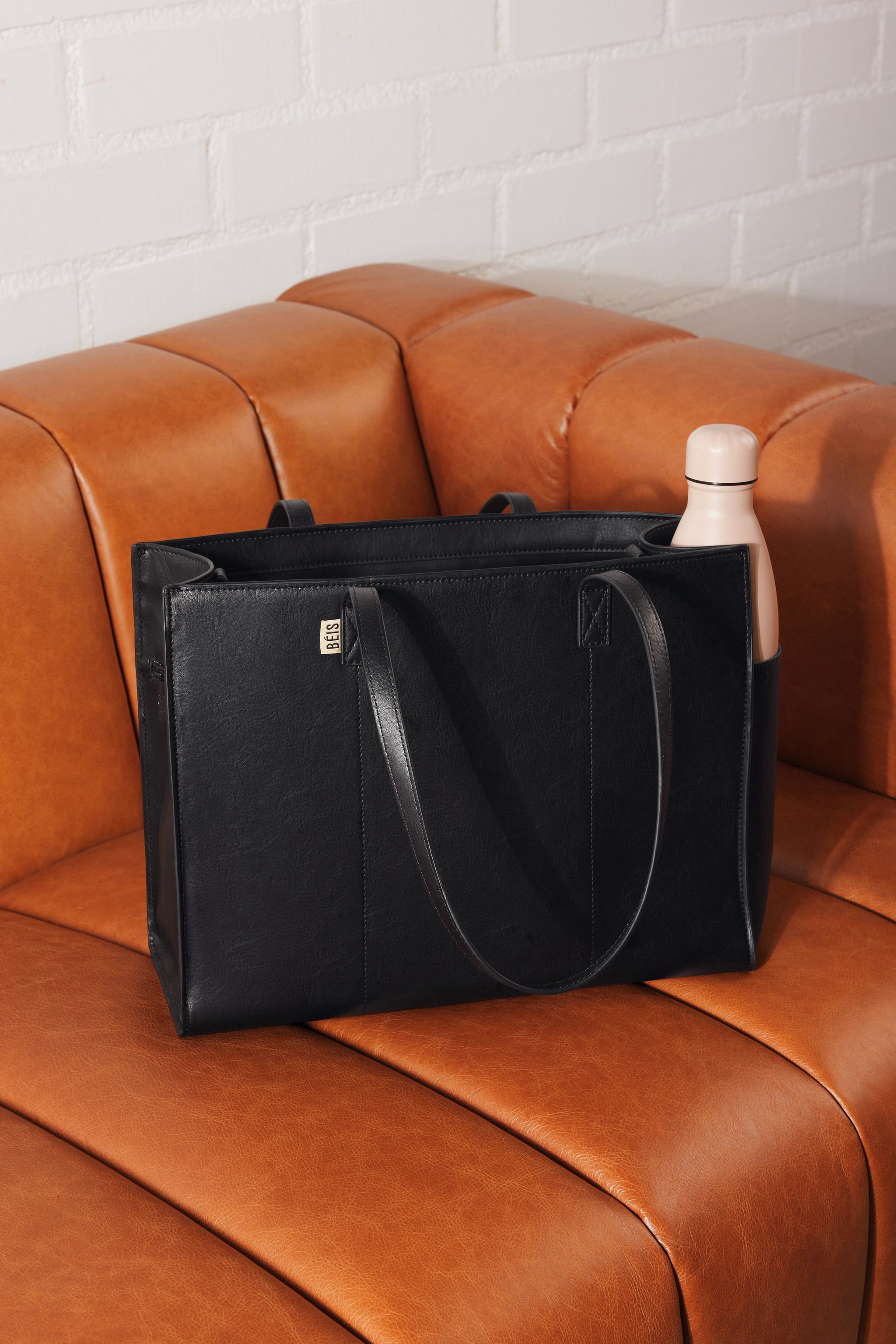 BÉIS 'The Work Tote' in Black - Black Work Bag For Women & Laptop Tote Bag