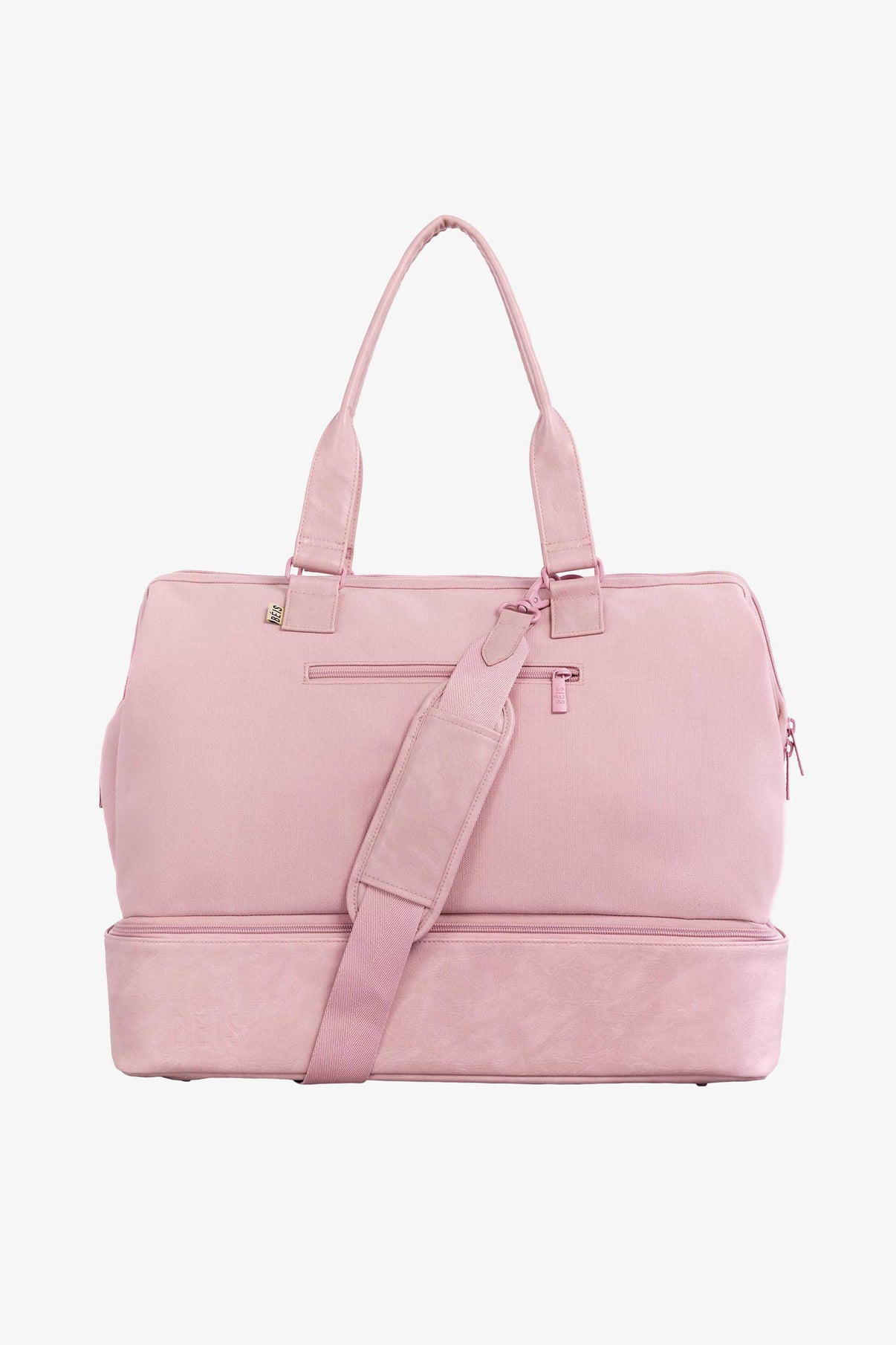 BÉIS 'The Weekender' in Atlas Pink - Weekender Travel Bag in Pink