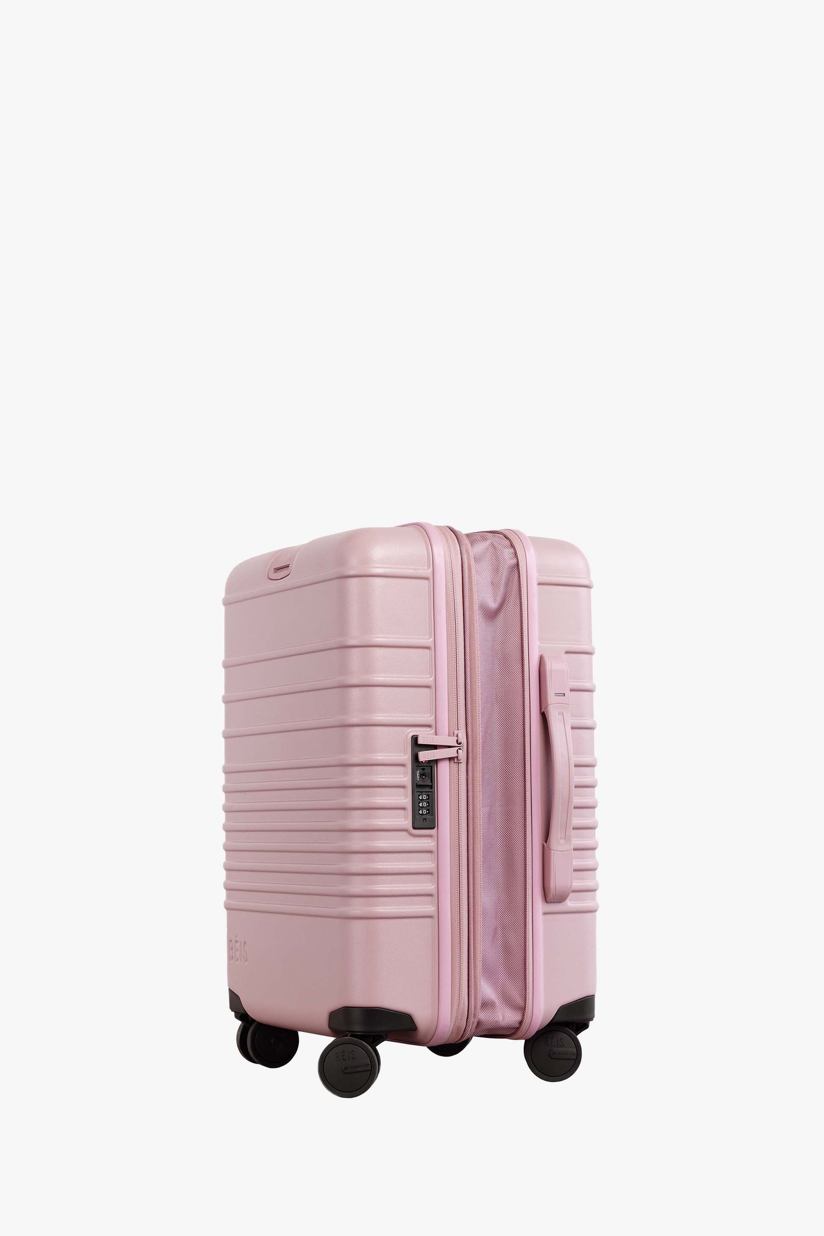 BÉIS 'The Carry-On Roller' in Atlas Pink - Pink Carry On Suitcase ...