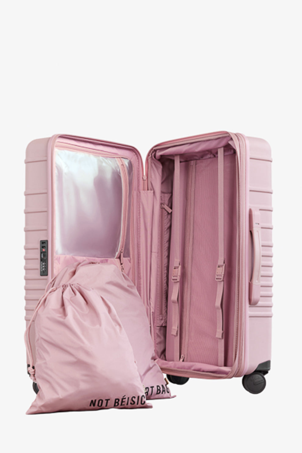 BÉIS 'The Medium Check-In Roller' in Atlas Pink - 26 in Pink Luggage ...