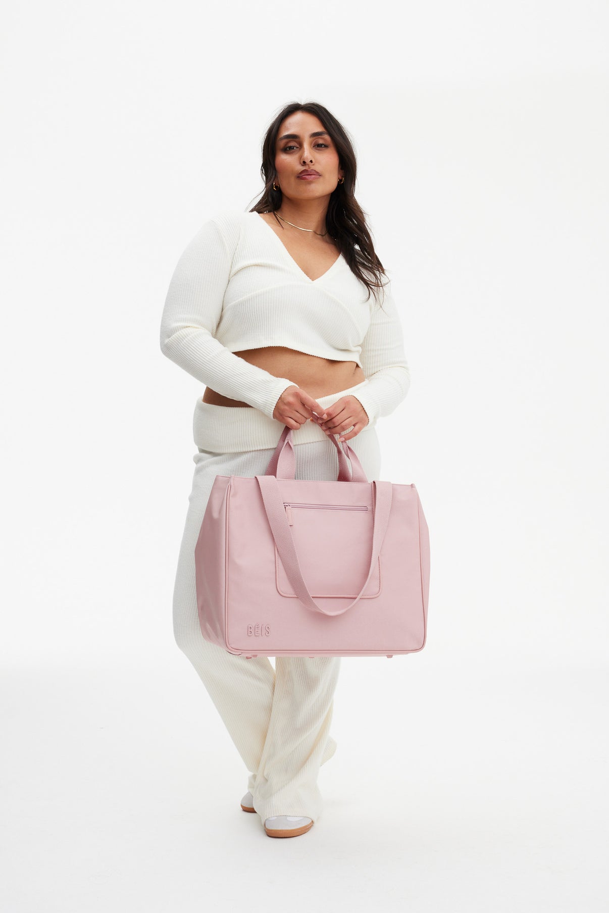 BÉIS 'The East To West Tote' in Atlas Pink - Pink Recycled Carry-On ...