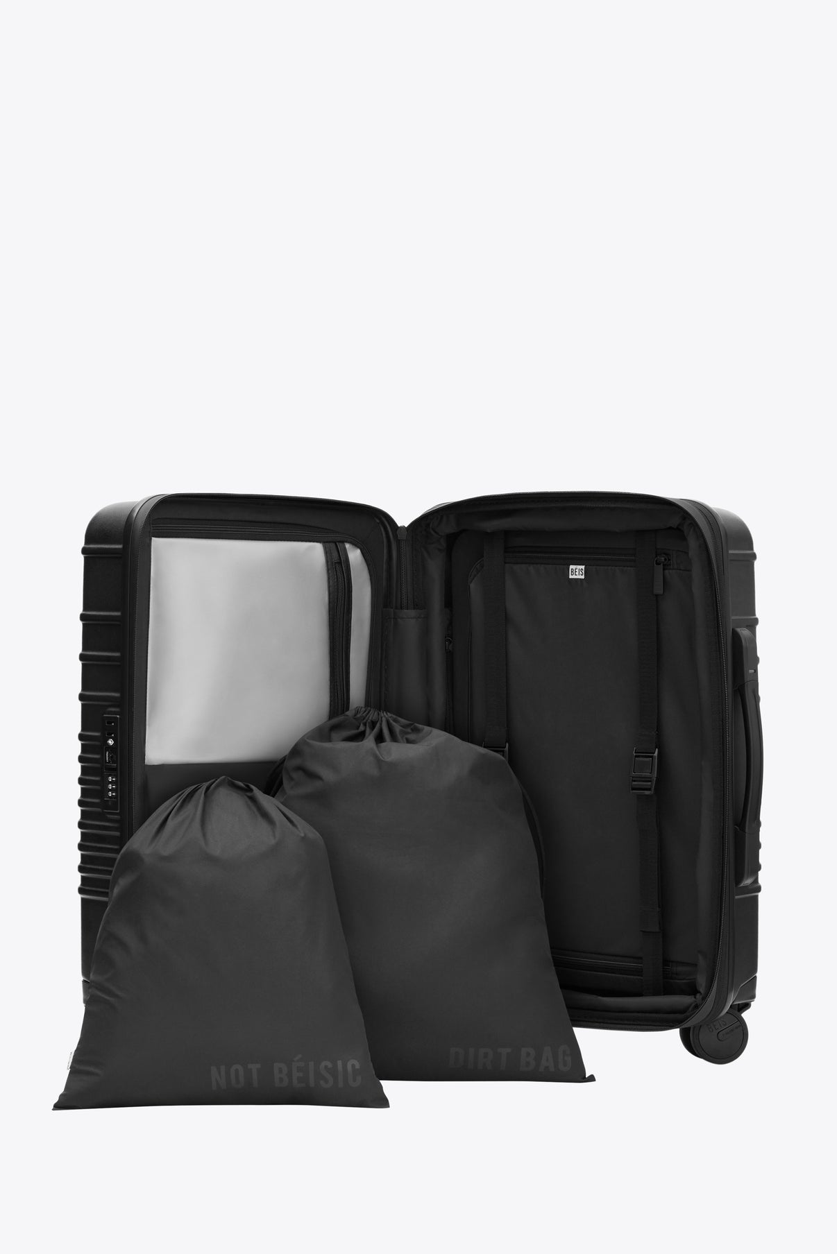 BÉIS 'The Carry-On Roller' in All Black - All Black Carry On Rolling ...