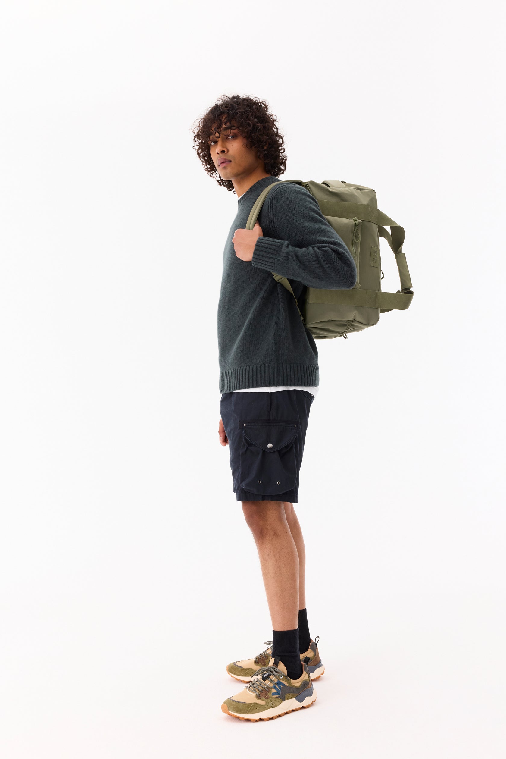 BÉIS 'The Sport Duffle Backpack' in Olive - Olive Green Sport Duffle ...