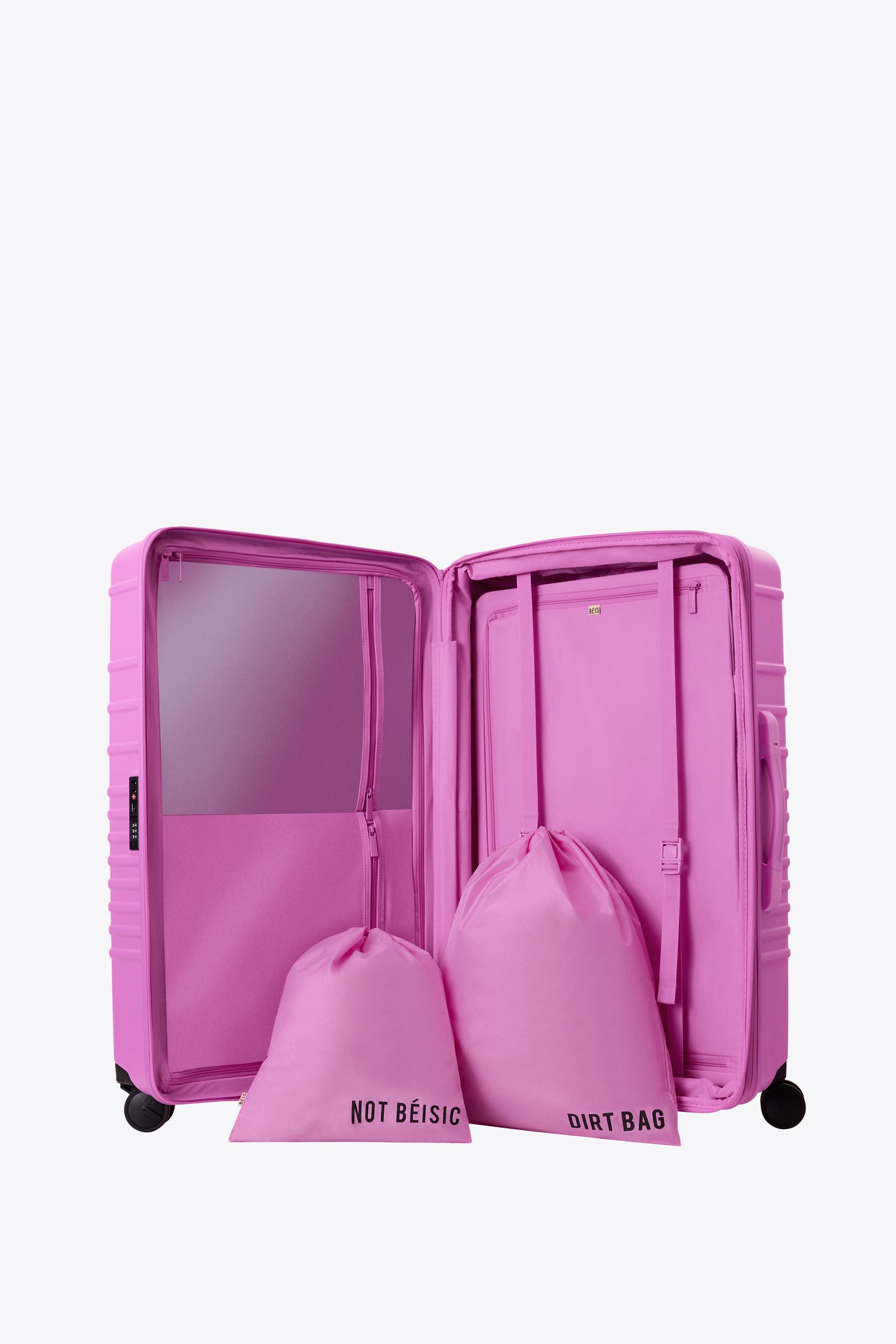 BÉIS 'The Large Check-In Roller' in Berry - 29" Large Rolling Luggage ...