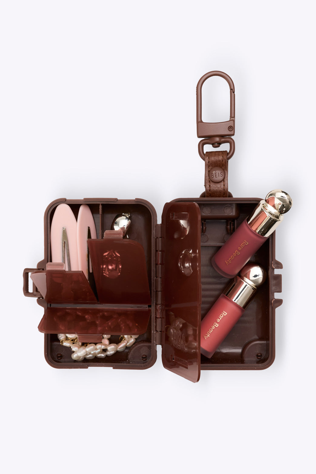 BÉIS 'The Micro Roller Charm' in Maple - Mini Luggage Charm for Cards ...