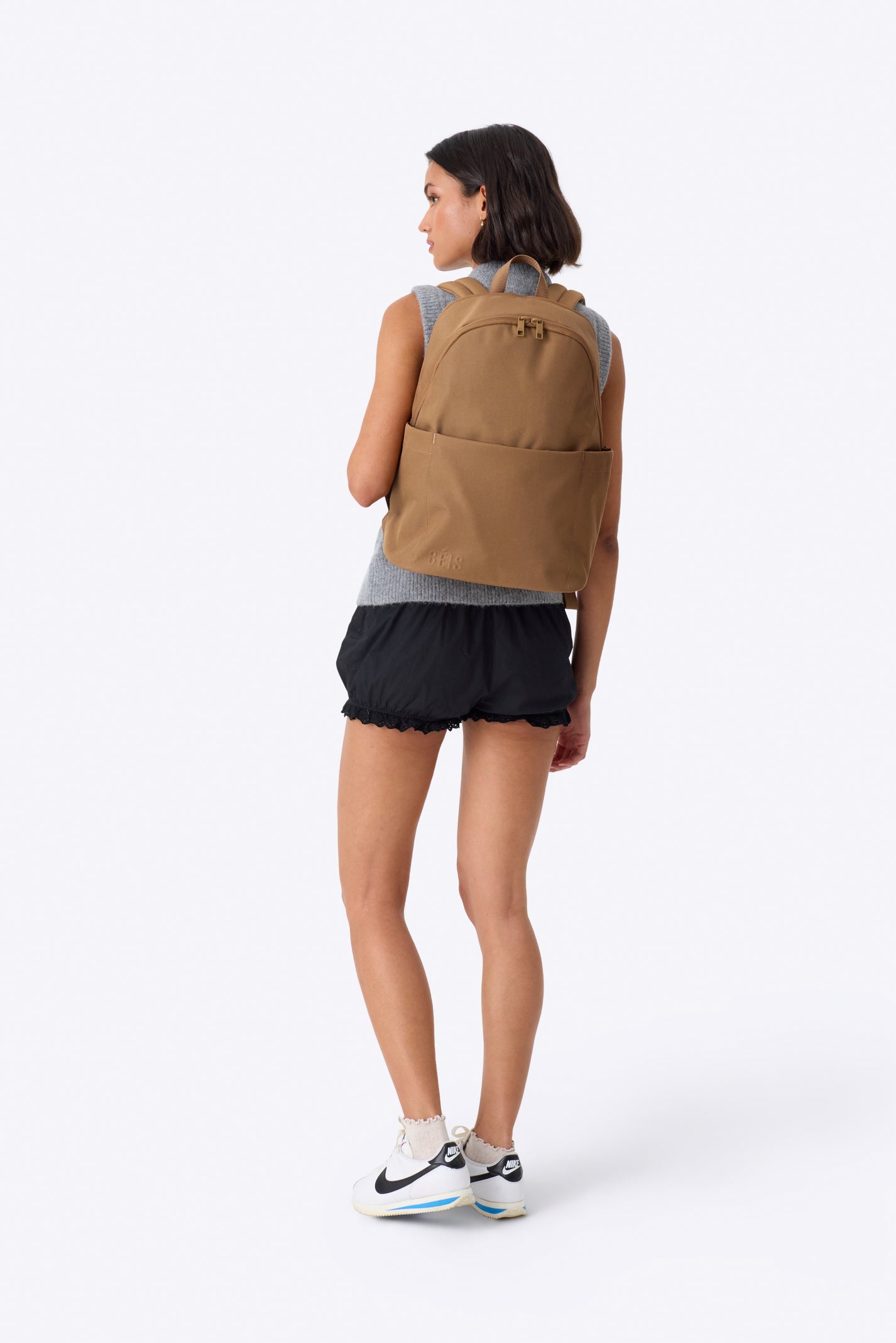BÉIS 'The Classic Backpack' in Camel - Best College Backpacks for School