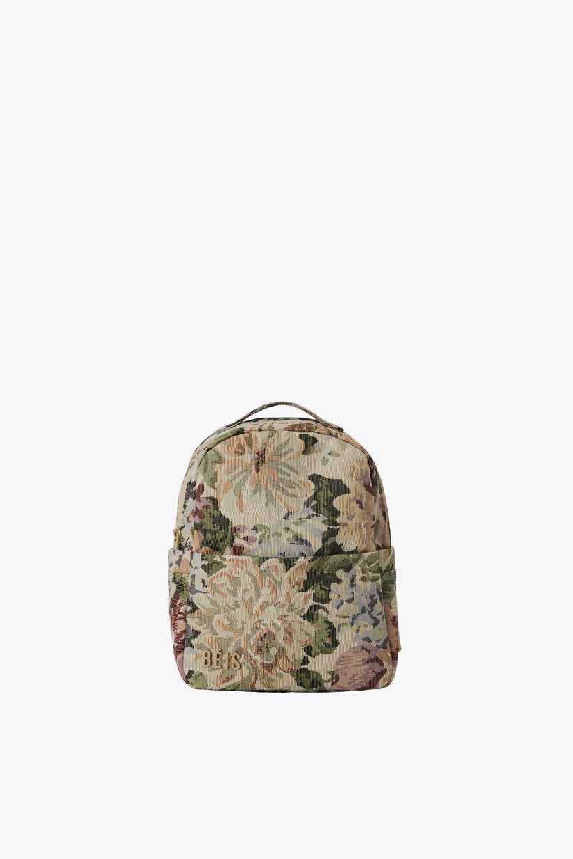 BÉIS 'The Mini Backpack' in Vintage Floral - Small Backpacks for Travel ...