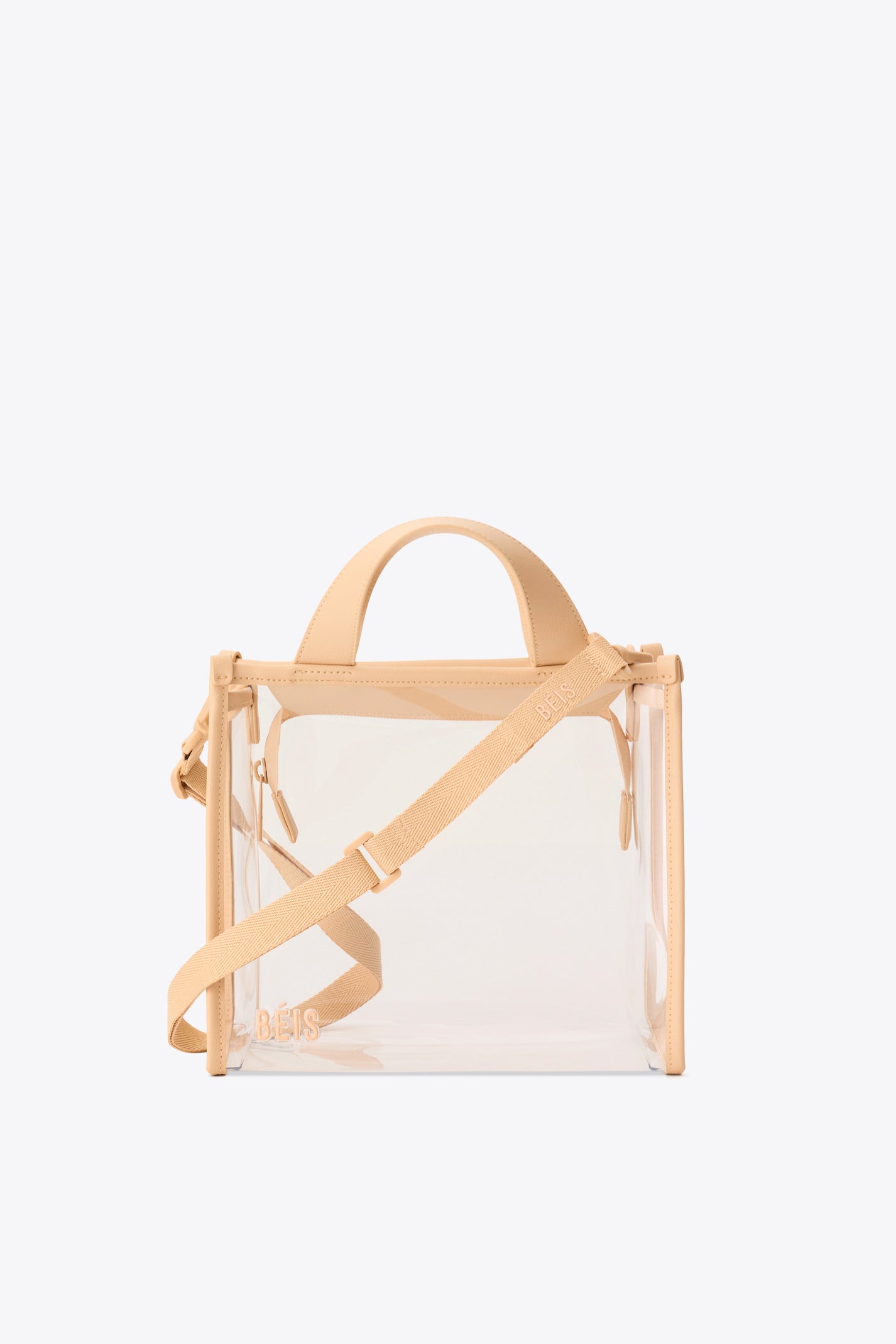 BÉIS 'The Stadium Crossbody'' in Clear with Beige Trim - Small Clear ...