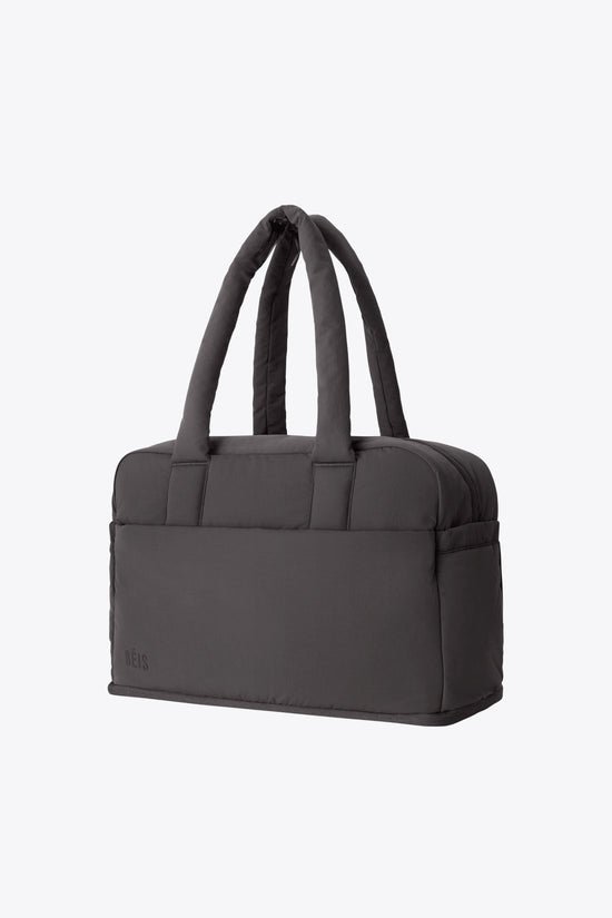 BÉIS 'The Air Duffle' in Charcoal - Lightweight Charcoal Grey Duffle ...