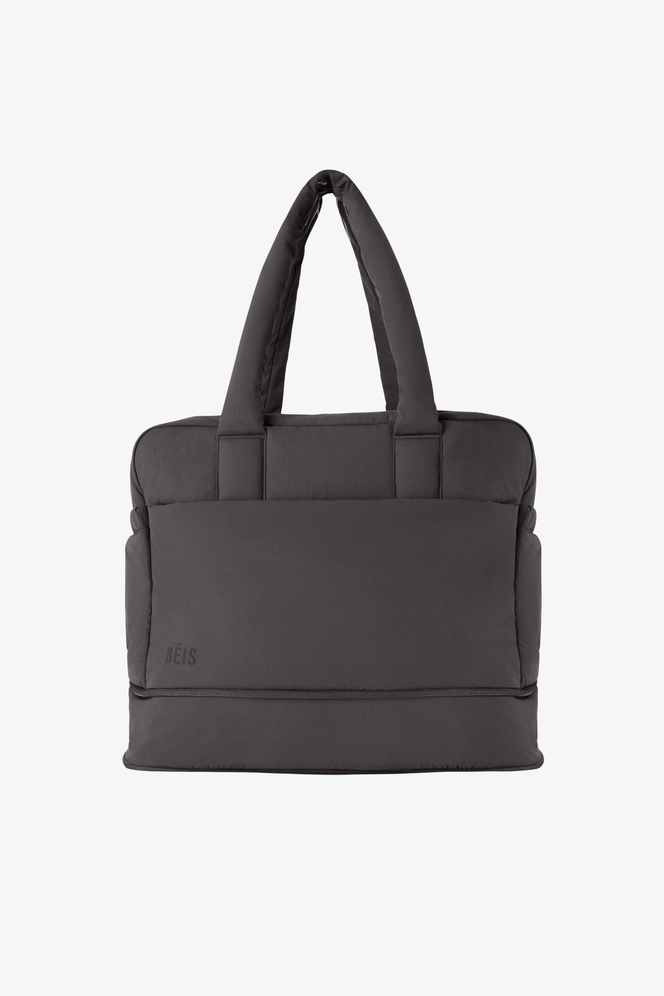 BÉIS 'The Air Duffle' in Charcoal - Lightweight Charcoal Grey Duffle ...