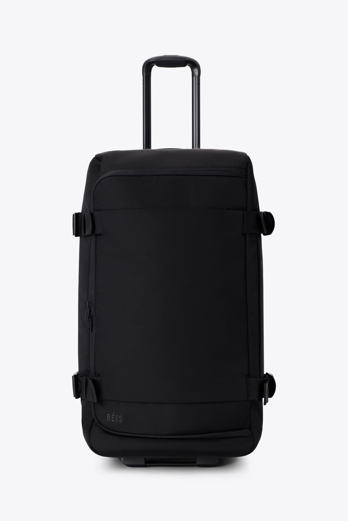 BÉIS 'The Pro-Rolling Duffle Check-In' in Black - Black Rolling Duffle ...