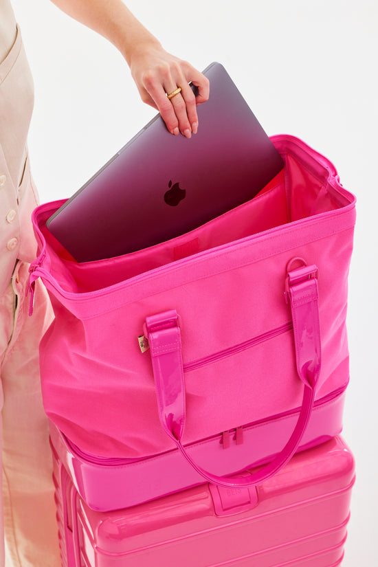 BÉIS 'The Mini Weekender' in Barbie™ Pink - Pink Overnight Bags & Small ...