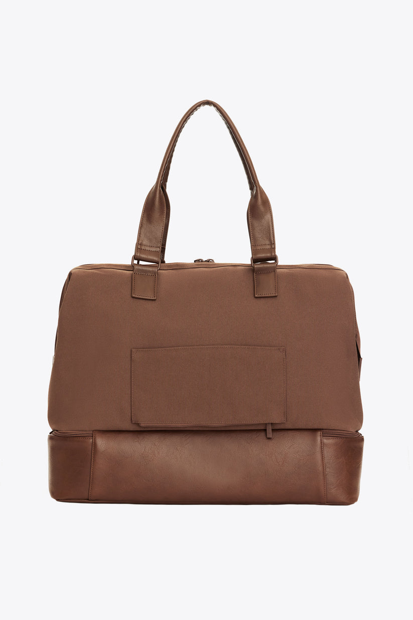 BÉIS 'The Weekender' in Maple - Brown Weekend Bag & Overnight Travel Bag