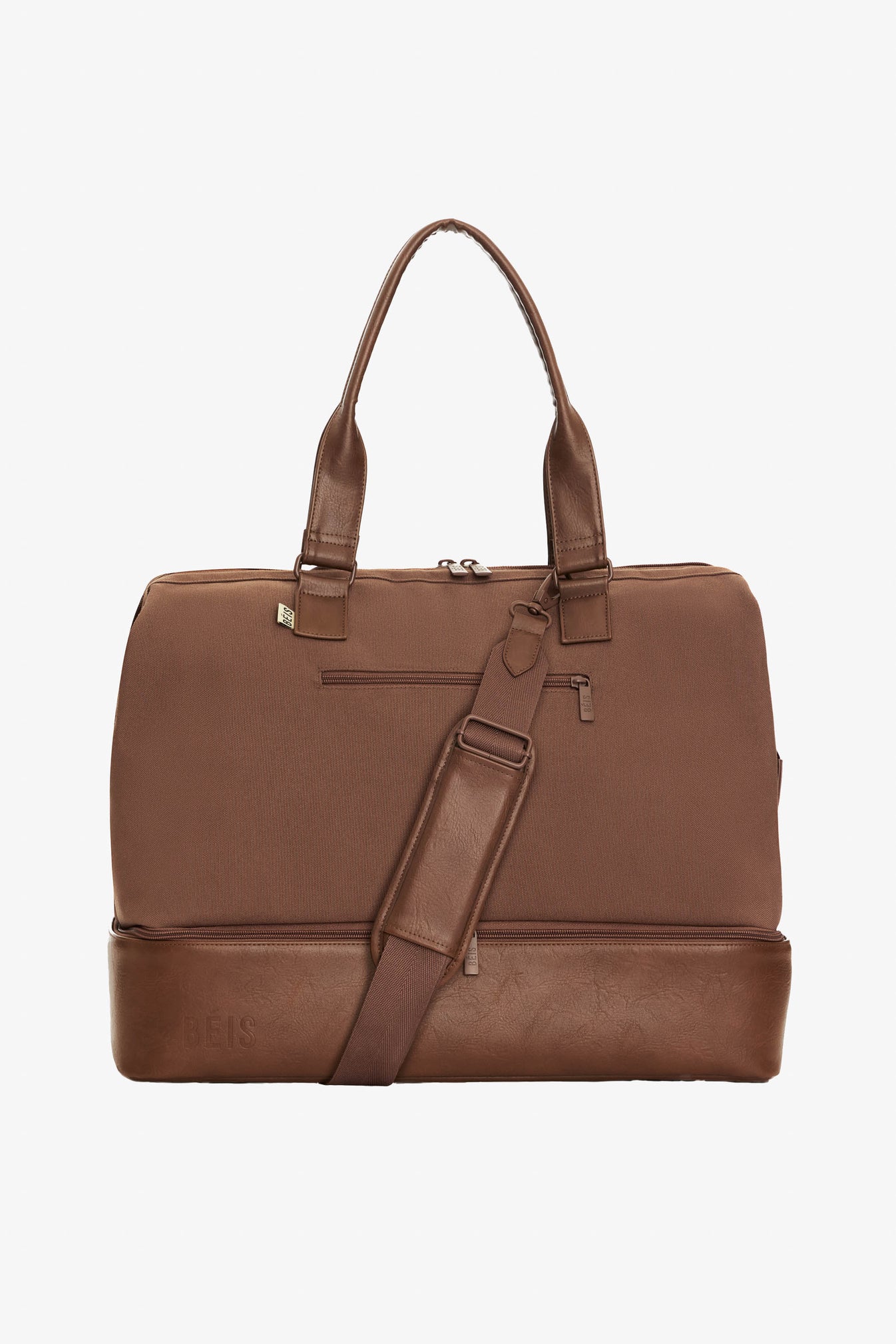 BÉIS 'The Weekender' in Maple - Brown Weekend Bag & Overnight Travel Bag