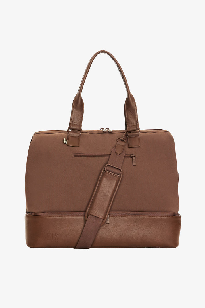 BÉIS 'The Weekender' in Maple - Brown Weekend Bag & Overnight Travel Bag