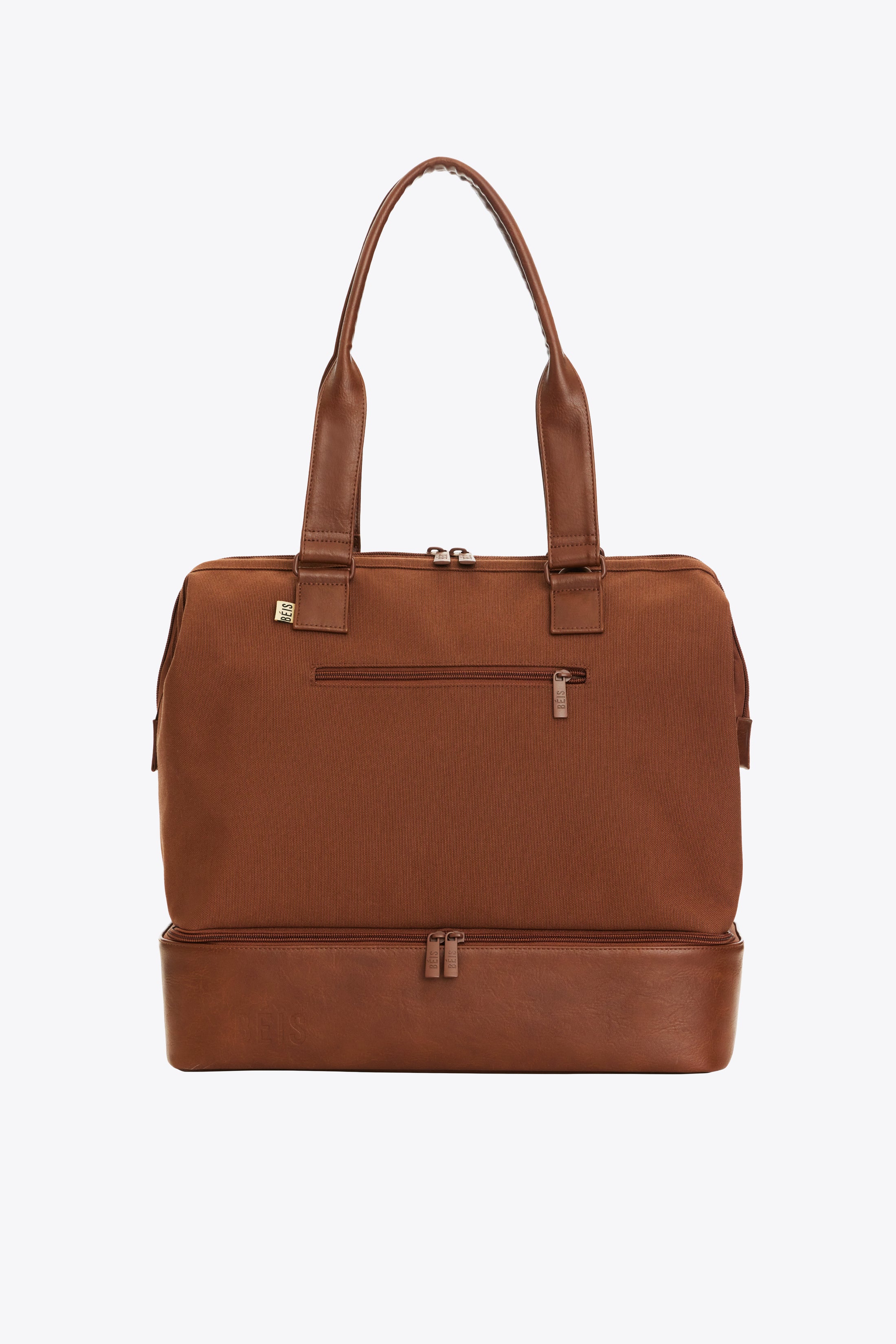 BÉIS 'The Mini Weekender' in Maple - Small Brown Overnight & Weekend Bag