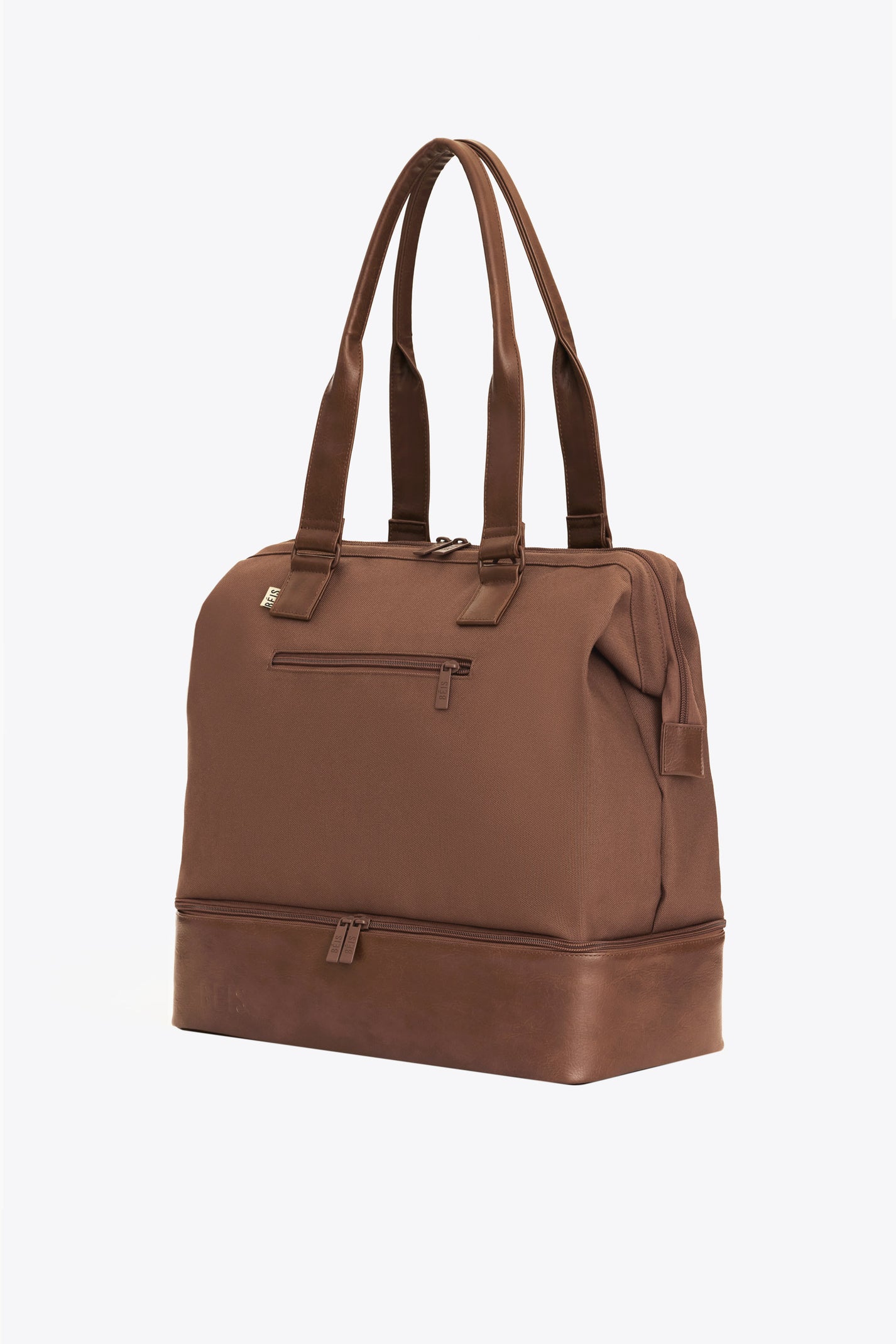 BÉIS 'The Mini Weekender' in Maple - Small Brown Overnight & Weekend Bag