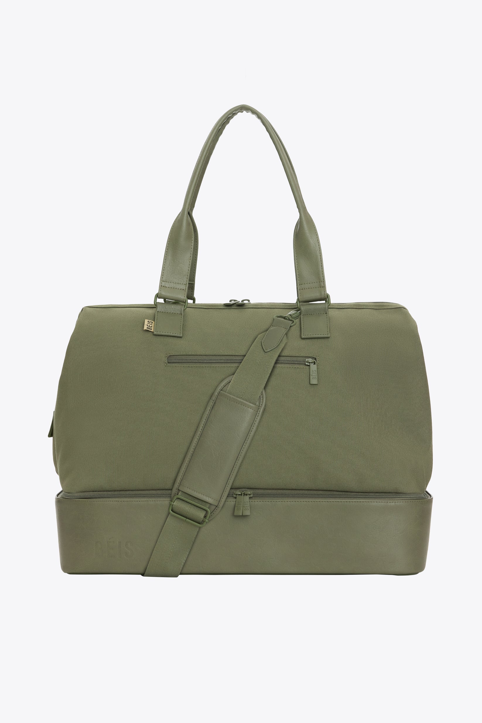 BÉIS 'The Travel Starter Set' in Olive - Carry-On Luggage and Weekender ...