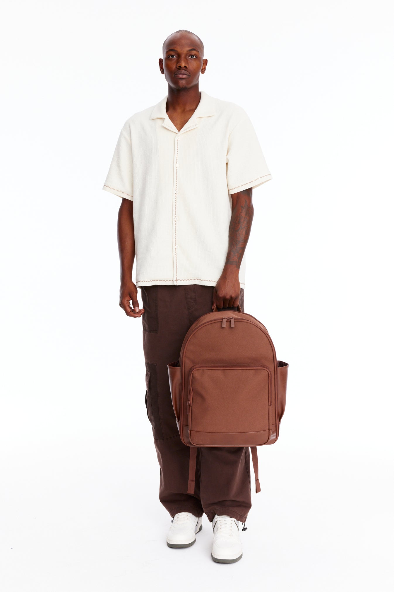 BÉIS 'The Travel Backpack' in Maple - Brown Travel Backpack with Laptop ...