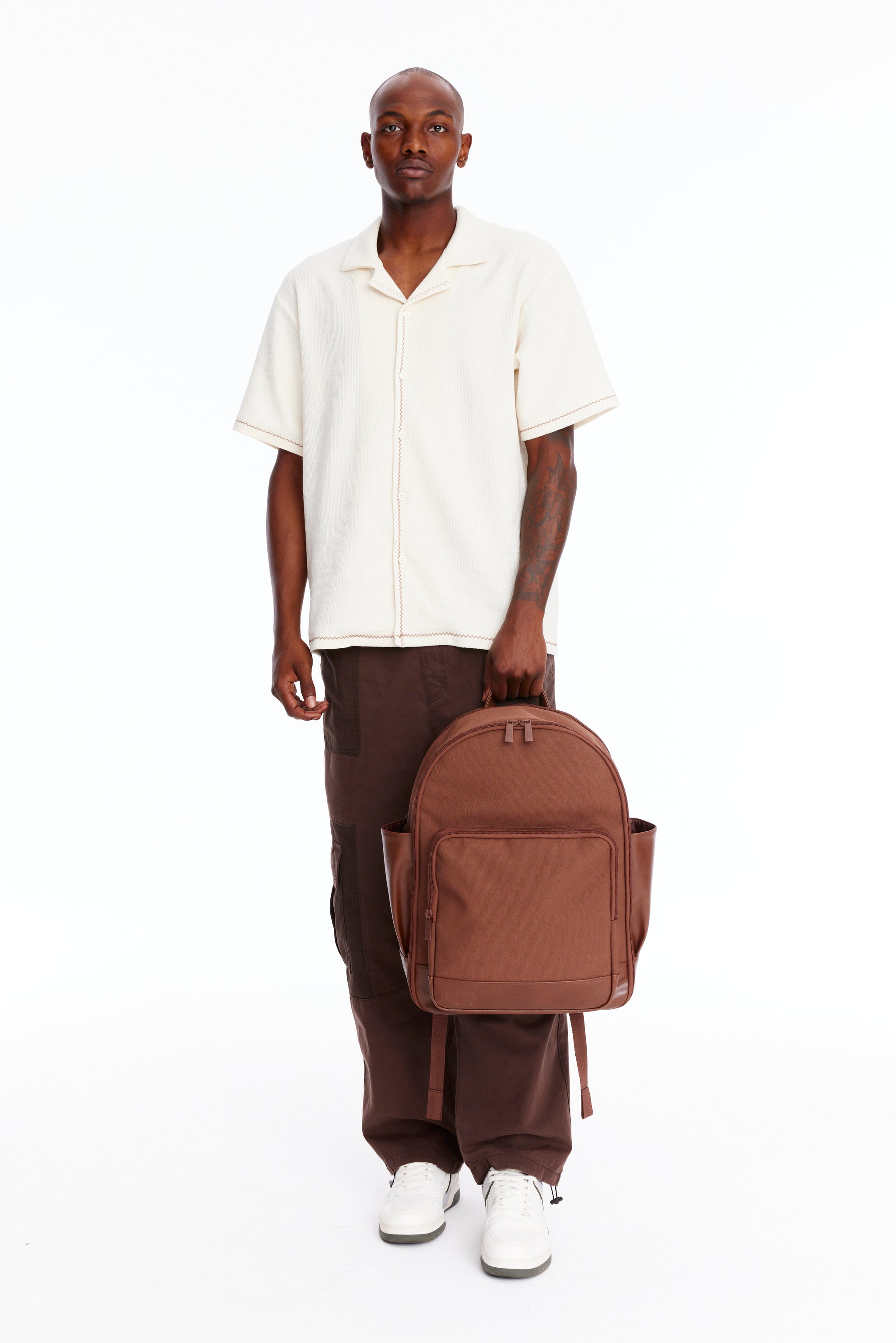 BÉIS 'The Backpack' in Maple - Brown Laptop Backpack for Work & Travel ...