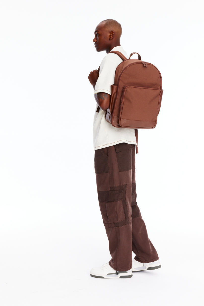 BÉIS 'The Travel Backpack' in Maple - Brown Travel Backpack with Laptop ...