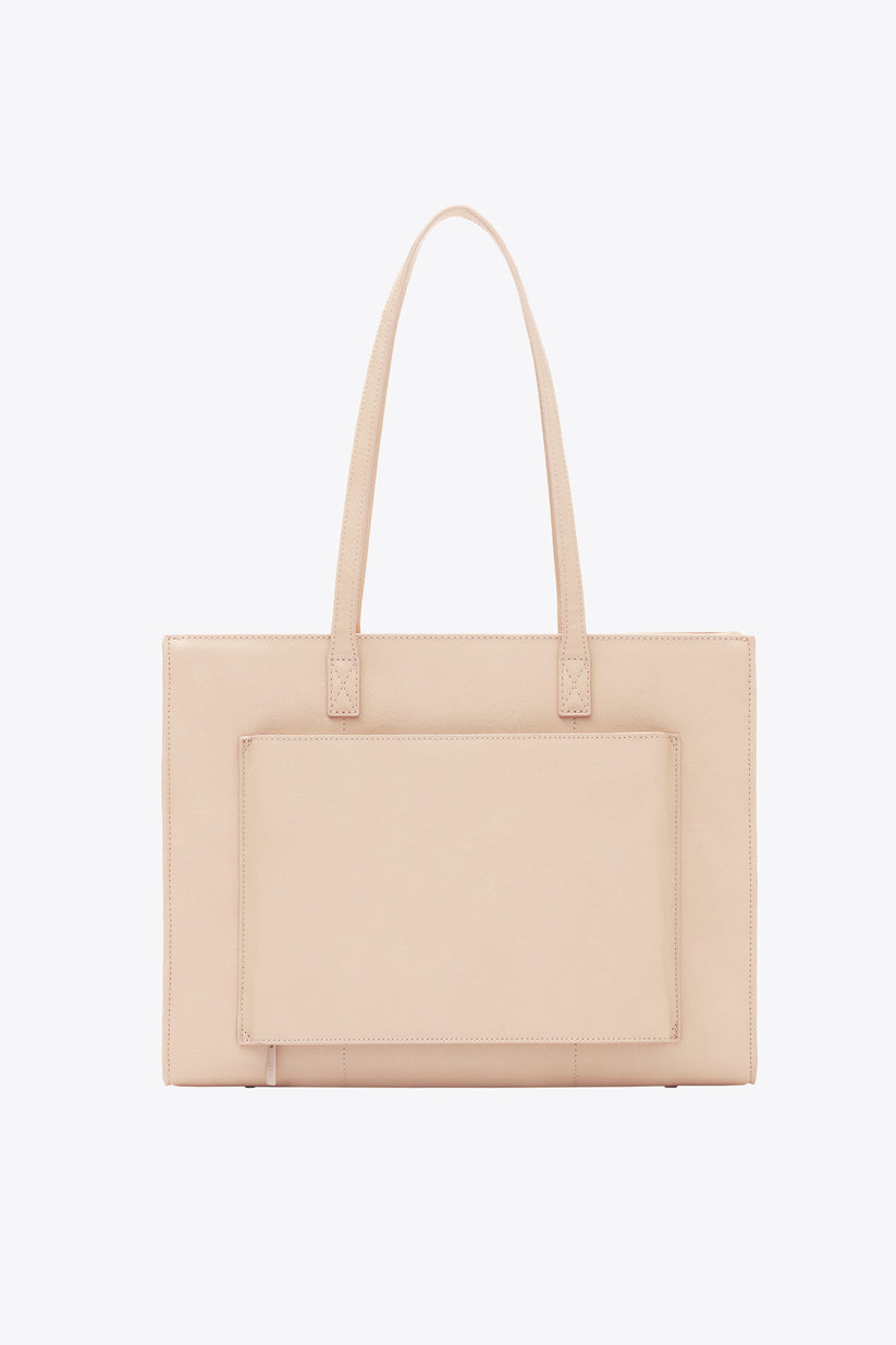 BÉIS 'The Work Tote' in Beige - Beige Small Work Bag For Women & Laptop ...