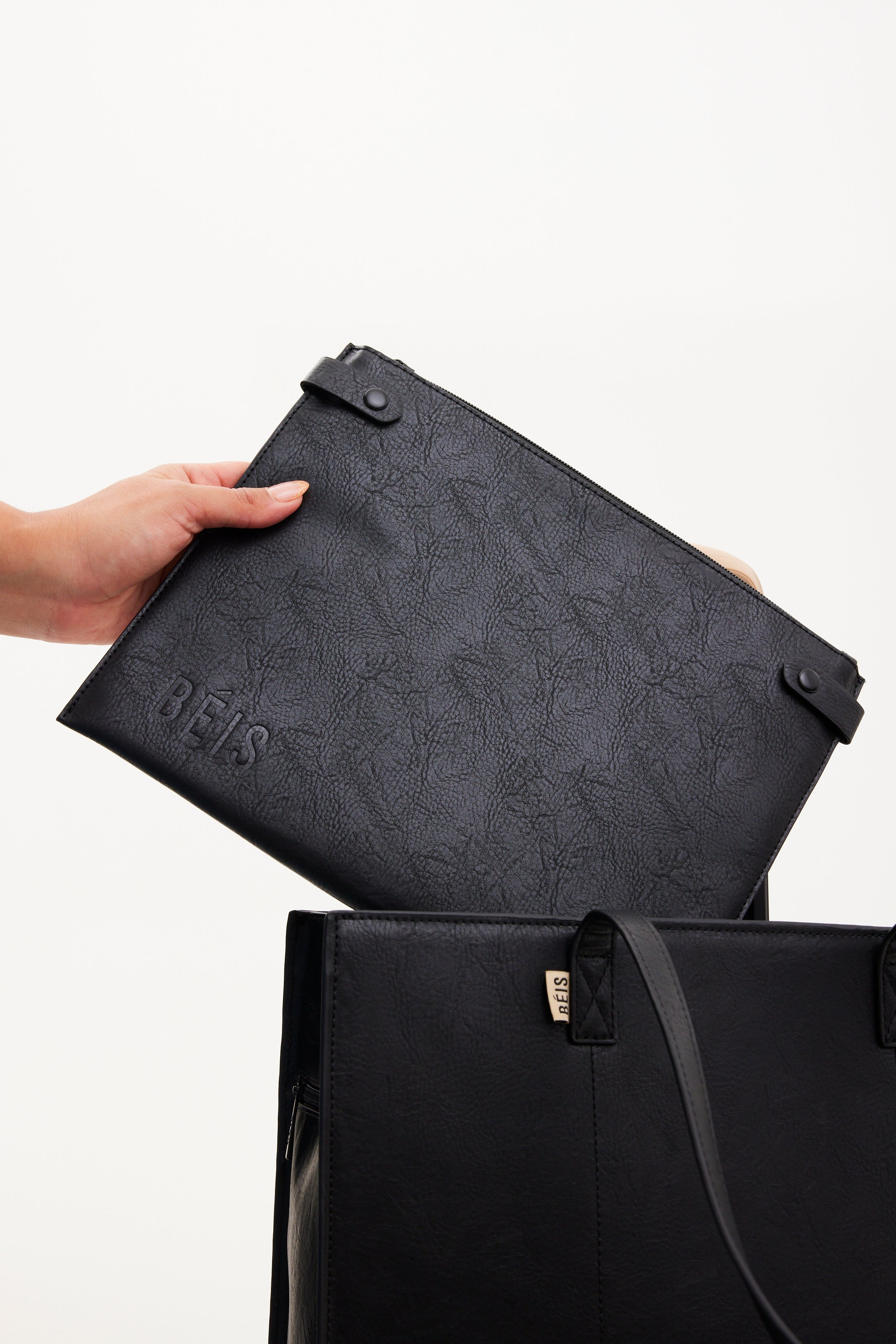 BÉIS 'The Work Tote' in Black - Work Bag For Women & Laptop Tote Bag