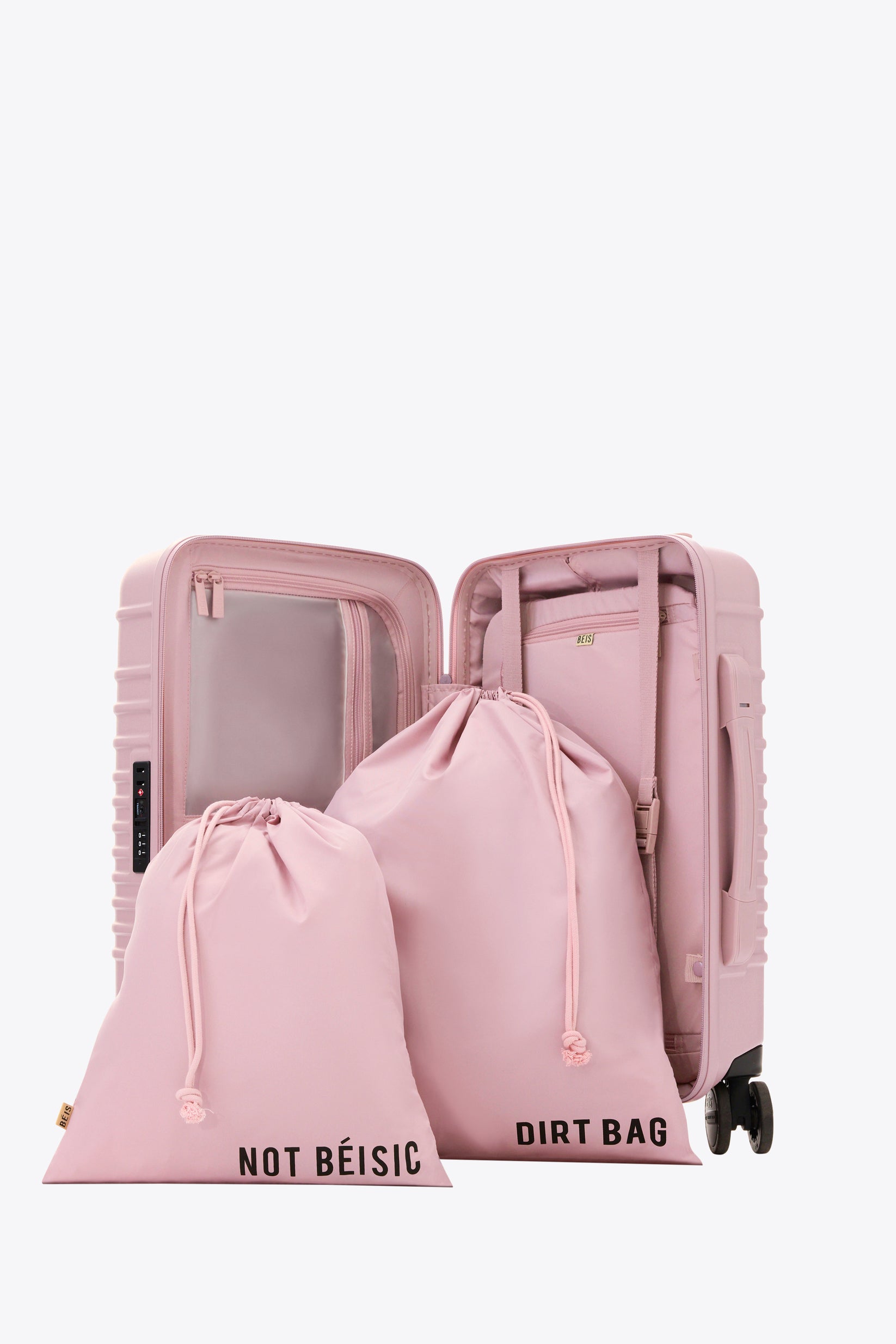 BÉIS 'The Small Carry-On Roller' in Atlas Pink - Pink Small Carry-On ...