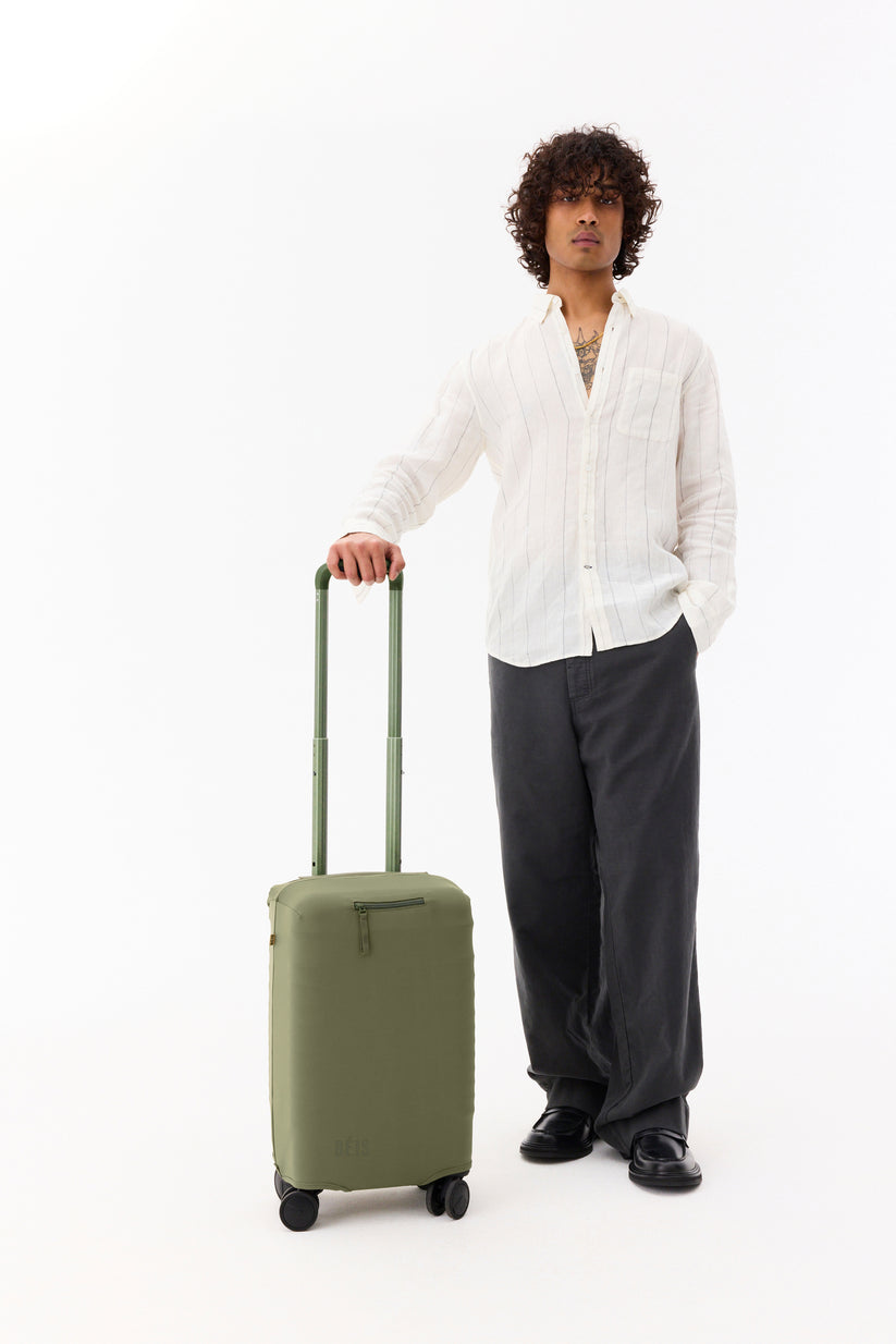 BÉIS 'The Small Carry-On Luggage Cover' in Olive - Olive Green Small ...