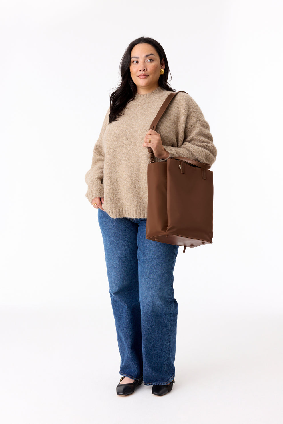 BÉIS 'The Commuter Tote' in Maple - Brown Commuter Tote For Work & Travel