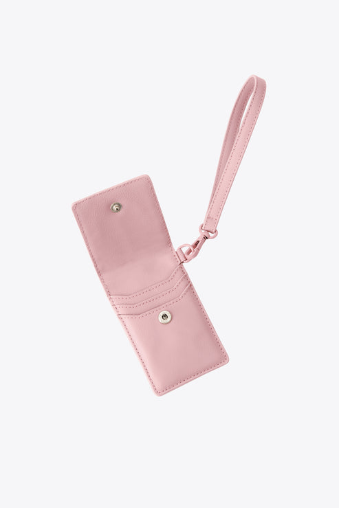 BÉIS 'The Id Wristlet' in Atlas Pink - Pink Card & Id Holder Wristlet