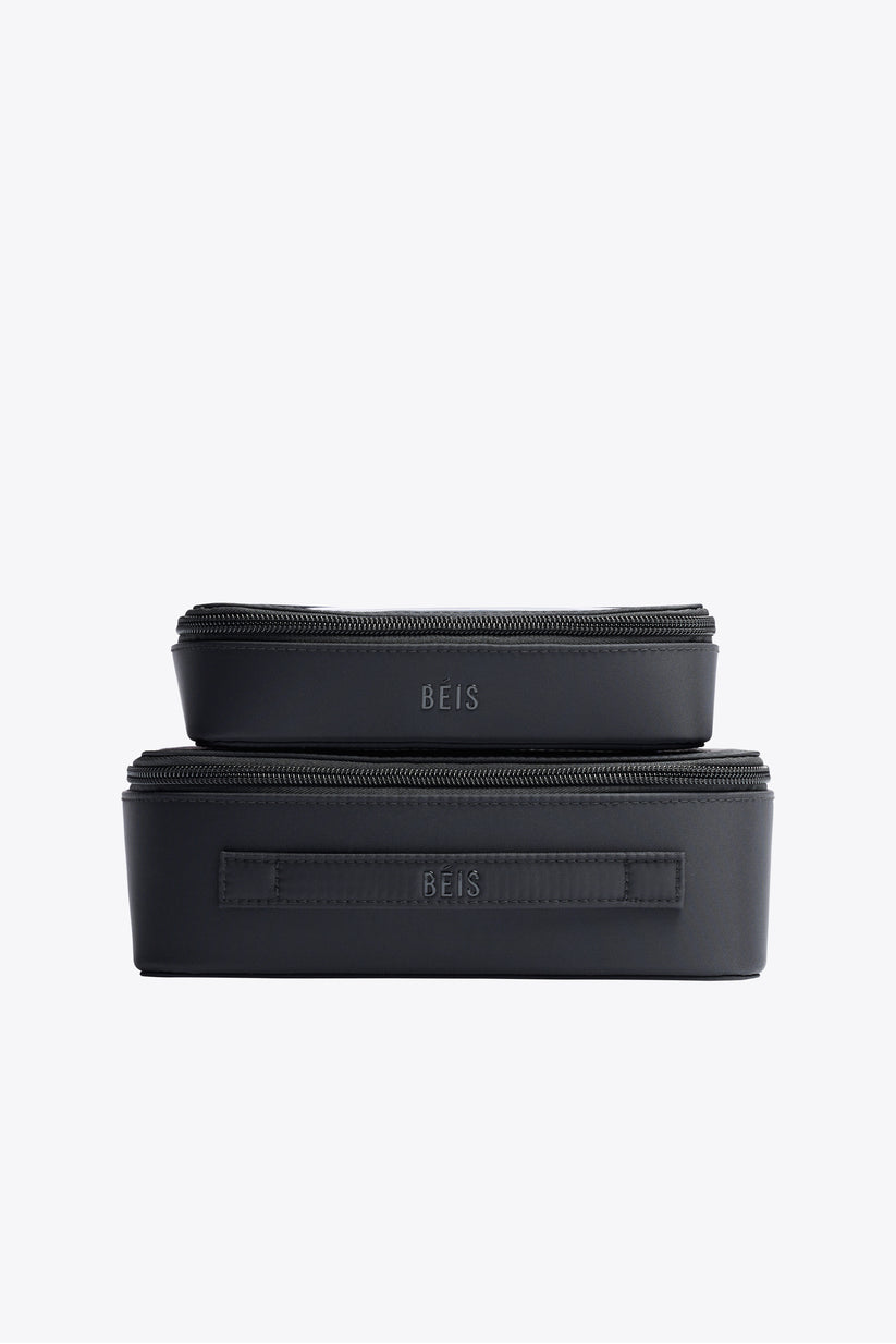 BÉIS 'The In Flight Cosmetic Set' in Black - Carry On Makeup Bag ...