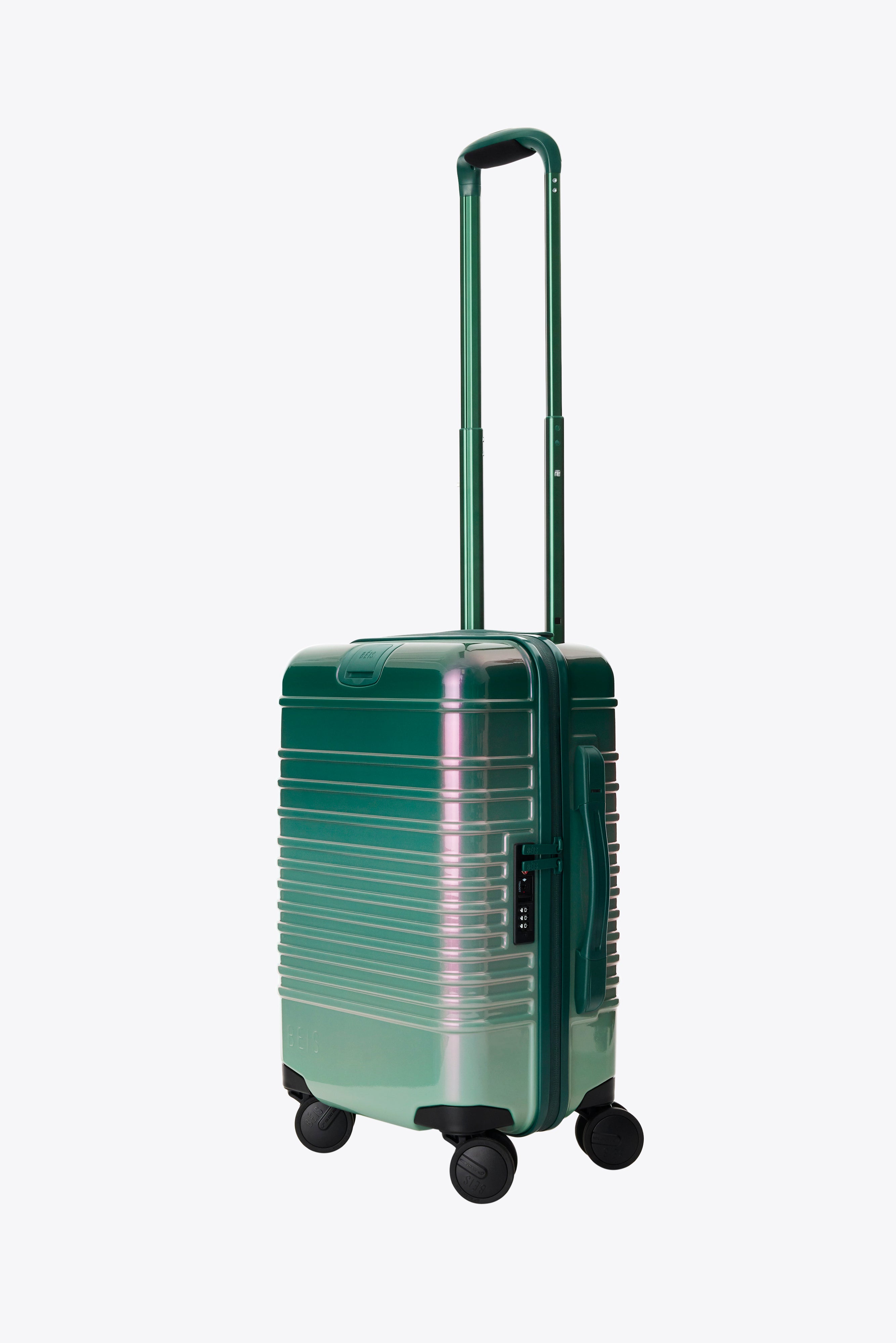 BÉIS 'The Small Carry-On Roller' in Wicked Green - Iridescent Ombre ...