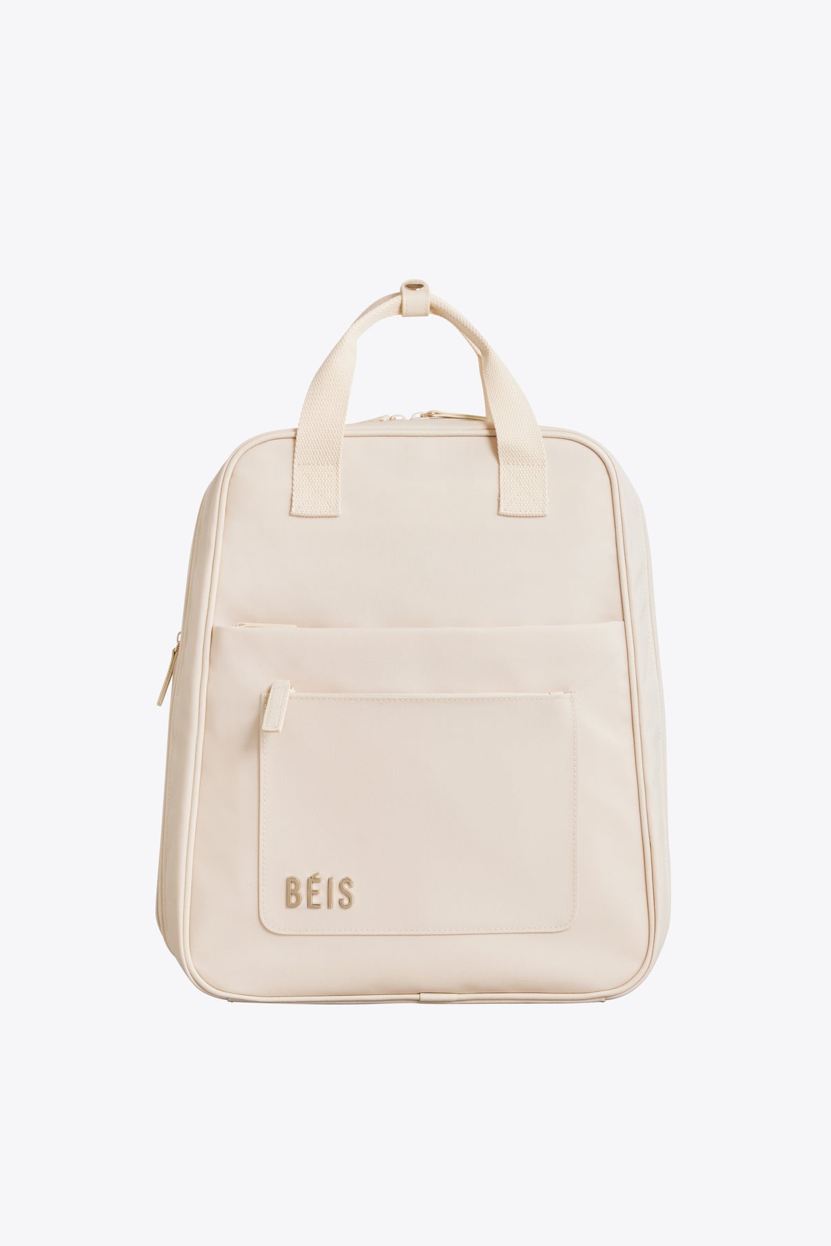 BÉIS 'The Expandable Backpack' in Beige - Expandable Travel Backpacks