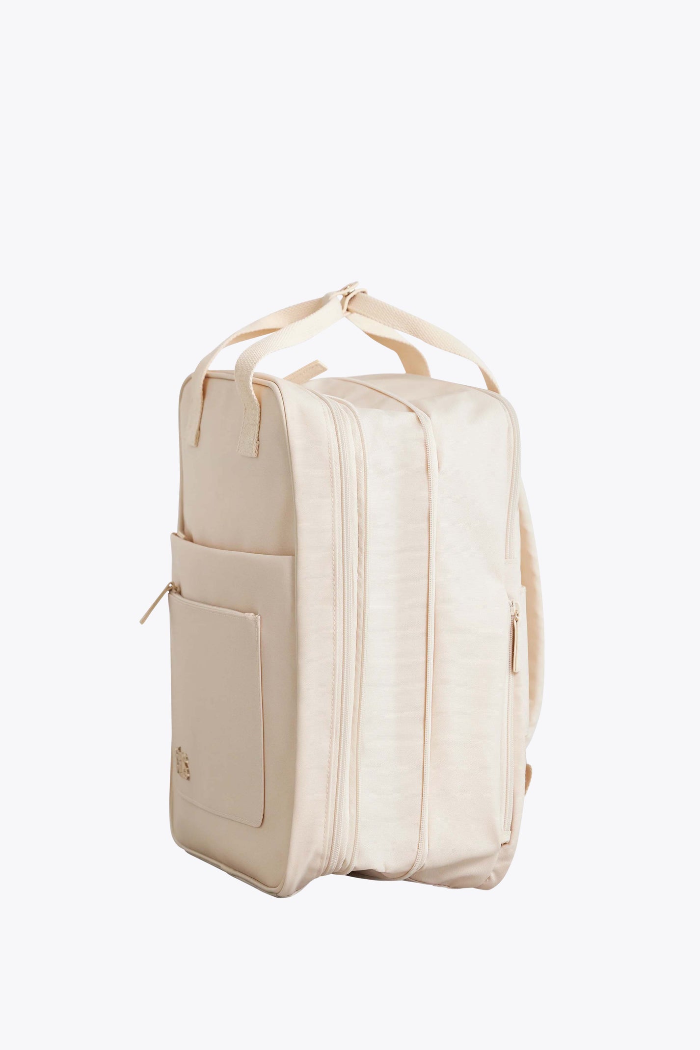 BÉIS 'The Expandable Backpack' in Beige - Expandable Travel Backpacks