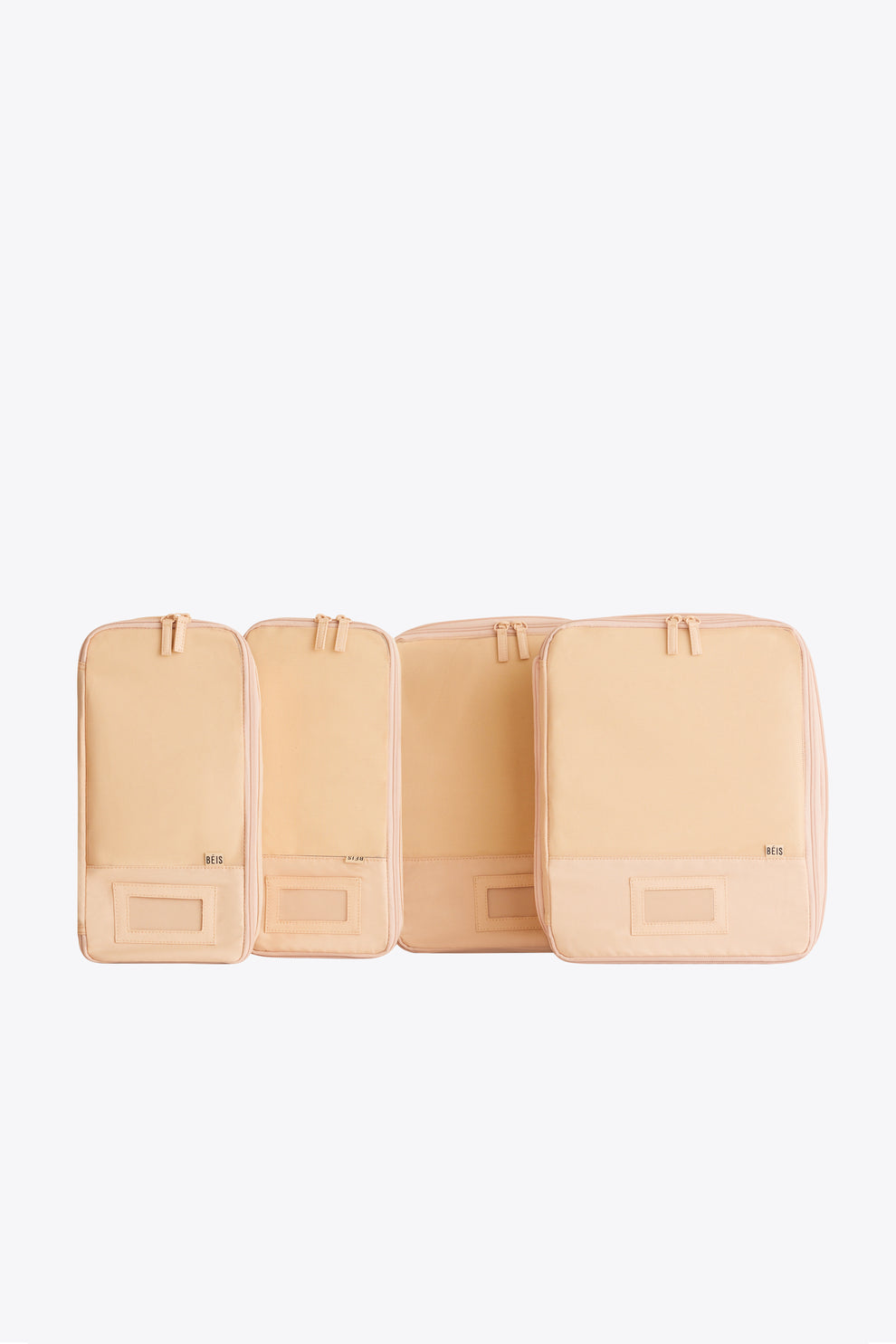 BÉIS 'The Compression Packing Cubes 4pc' in Beige - 4 Piece Set Of ...