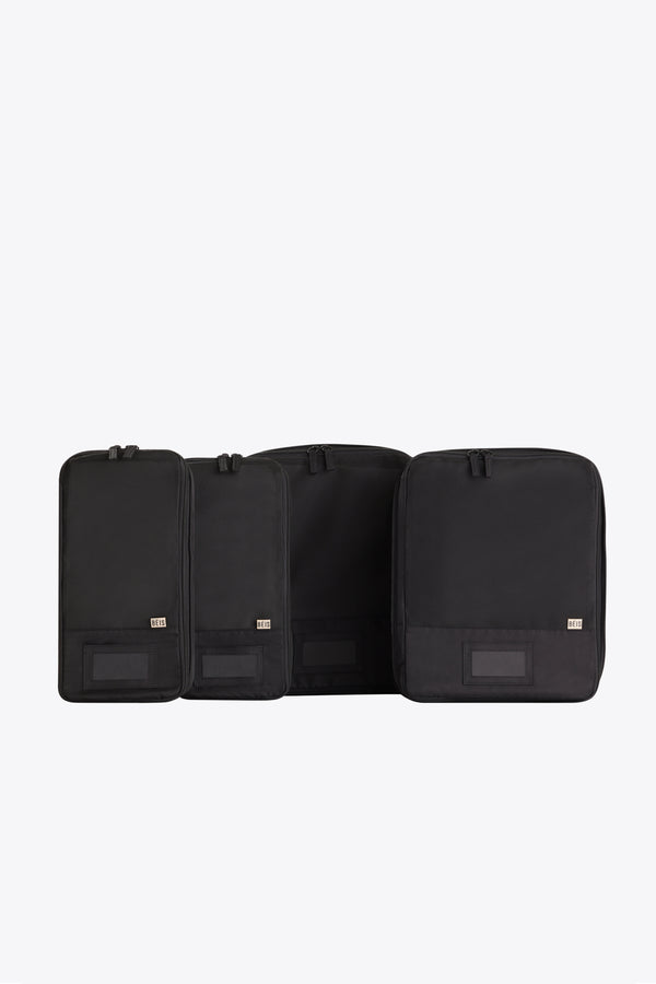 BÉIS 'The Compression Packing Cubes 4pc' in Black - 4 Piece Set Of ...