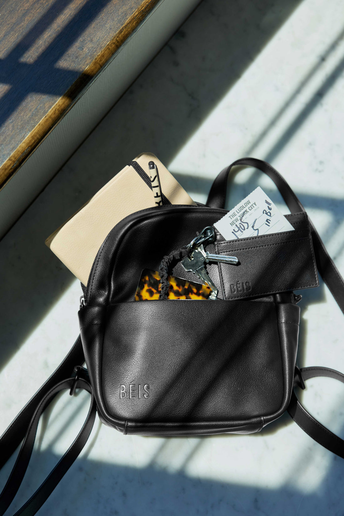 BÉIS 'The Essential Mini Backpack' in Black - Small Backpacks for ...