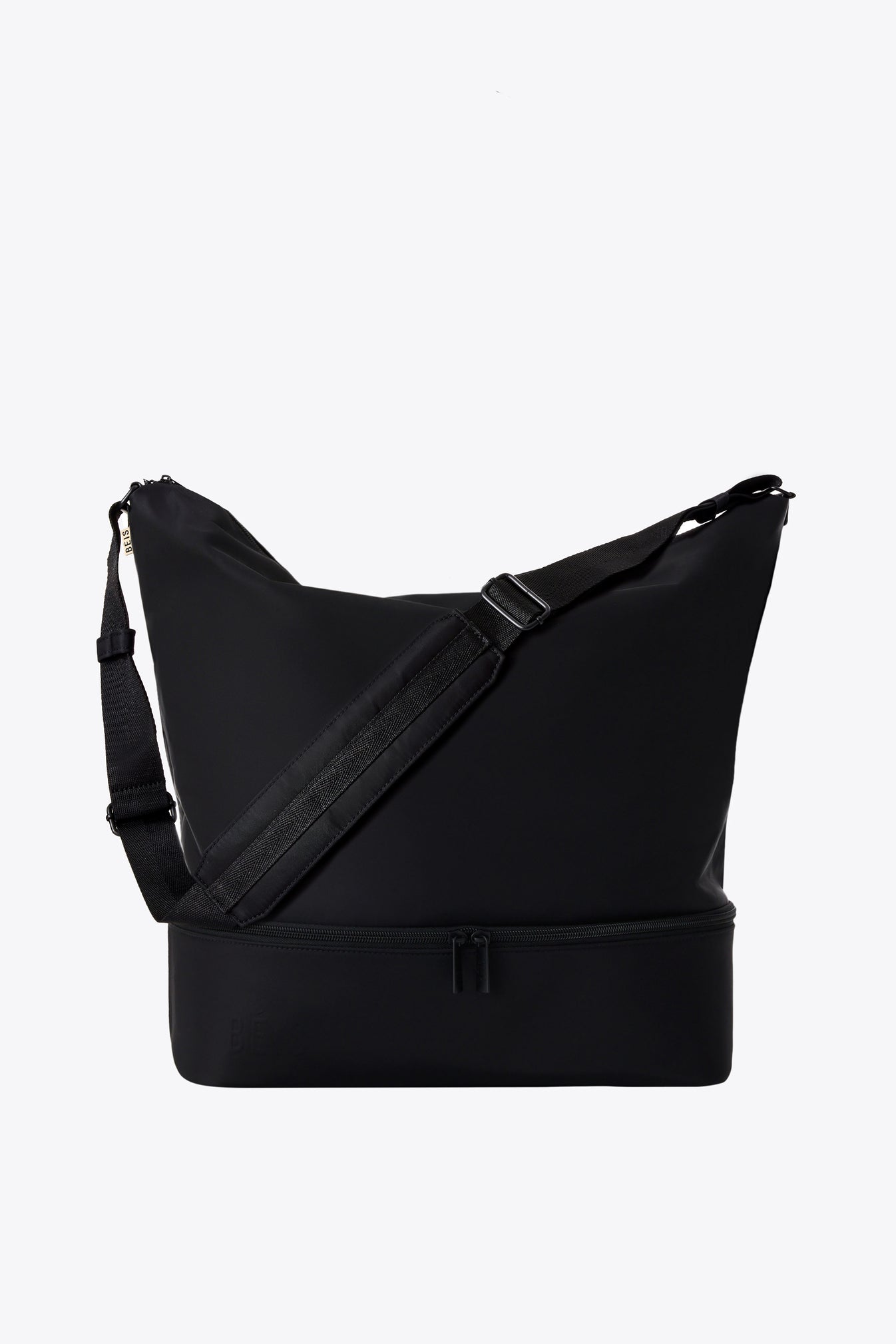 BÉIS 'Crescent Weekender' in Black - Black Crescent Weekender Tote Bag ...