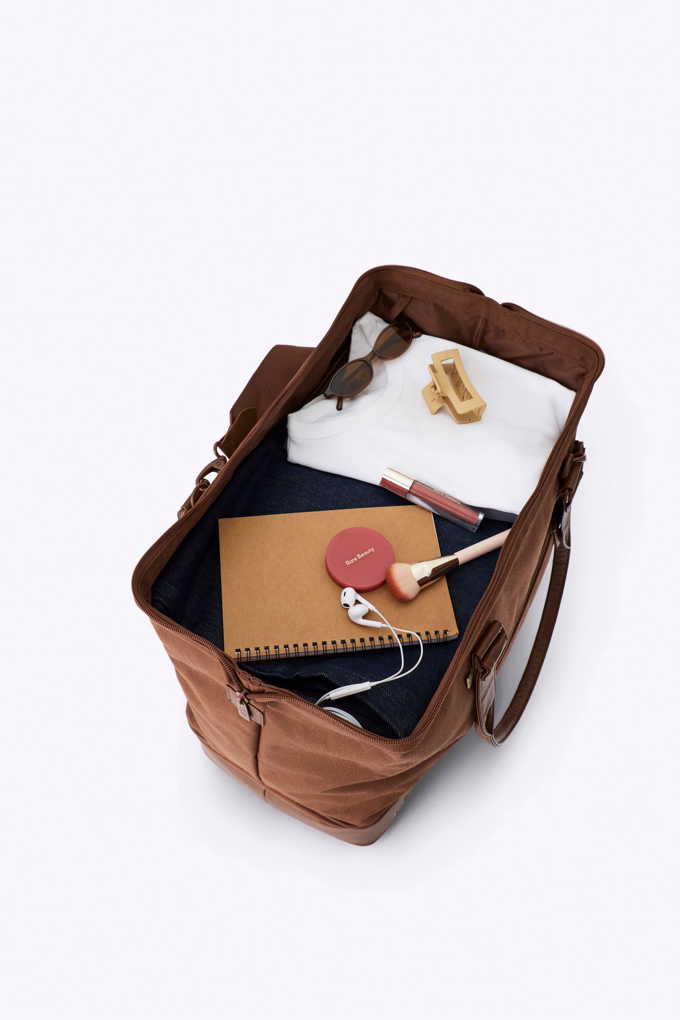 BÉIS 'The Weekender' in Maple - Brown Weekend Bag & Overnight Travel Bag