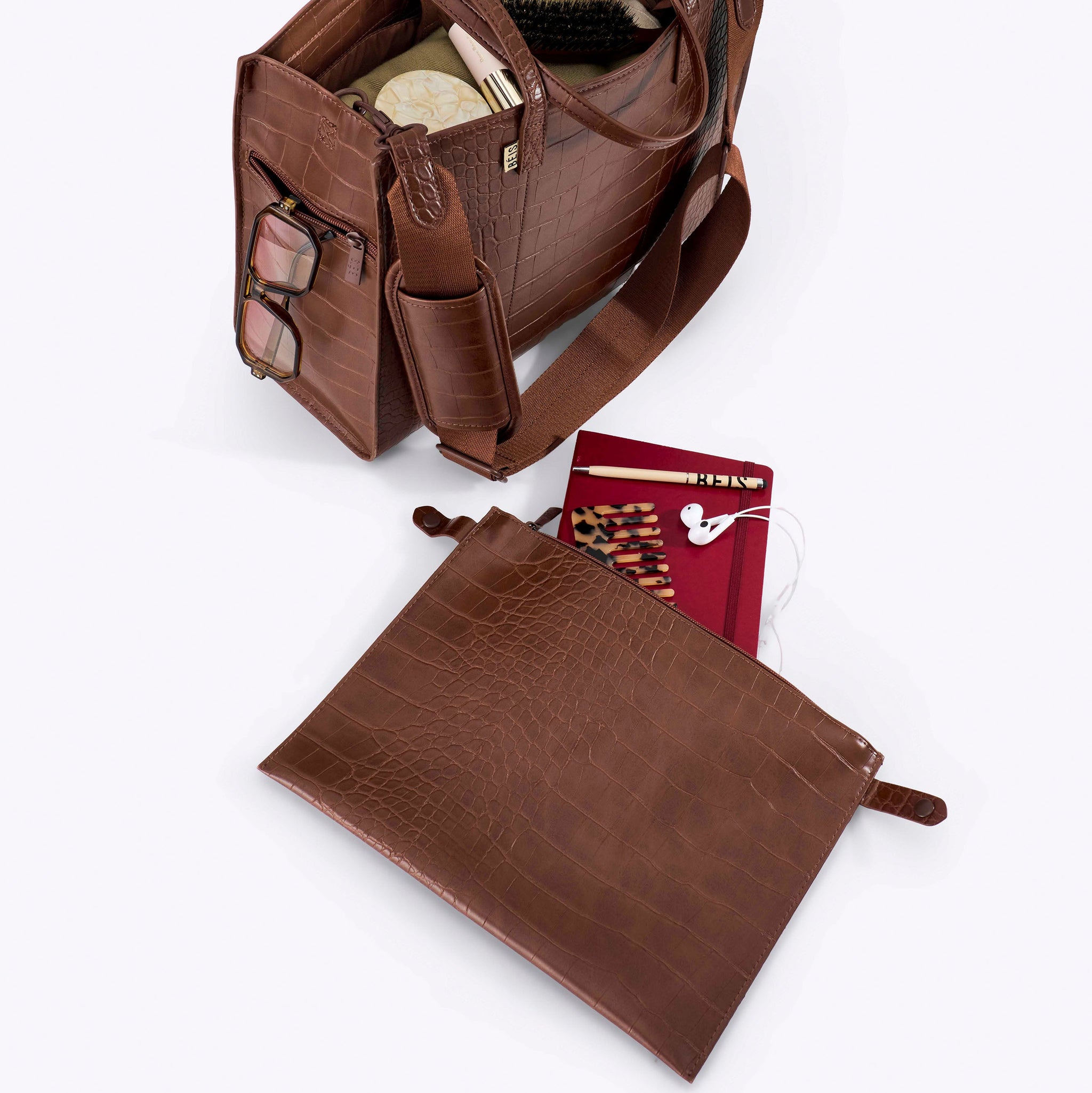 BÉIS 'The Work Tote' in Maple - Brown Laptop Bag & Office Work Tote