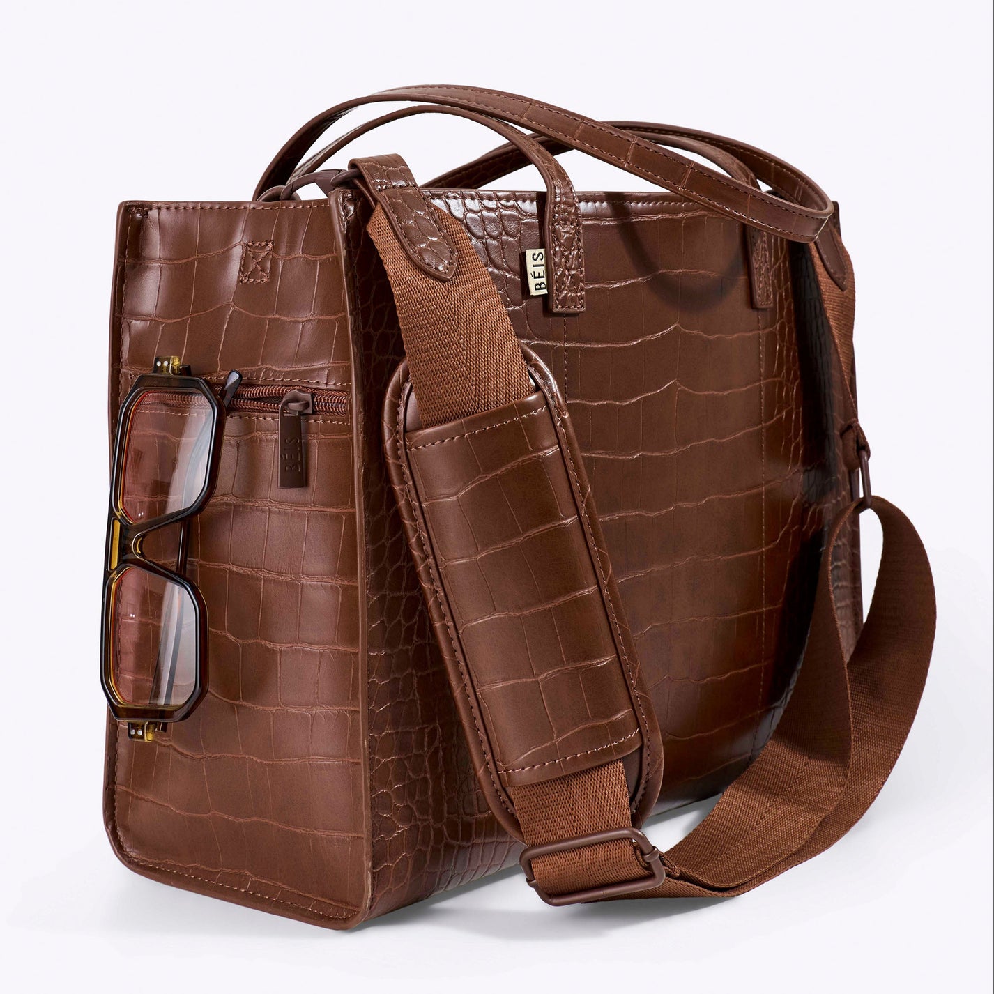 BÉIS 'The Work Tote' in Maple - Brown Laptop Bag & Office Work Tote