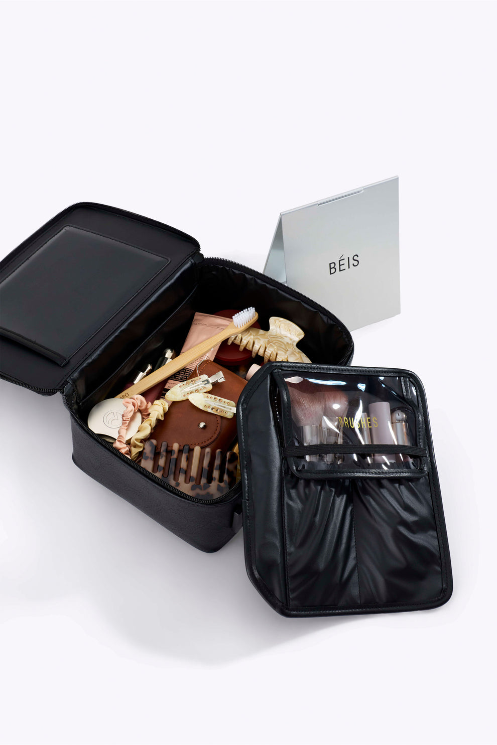 BÉIS 'The Cosmetic Case' in Black - Makeup Organizer & Makeup Travel Case