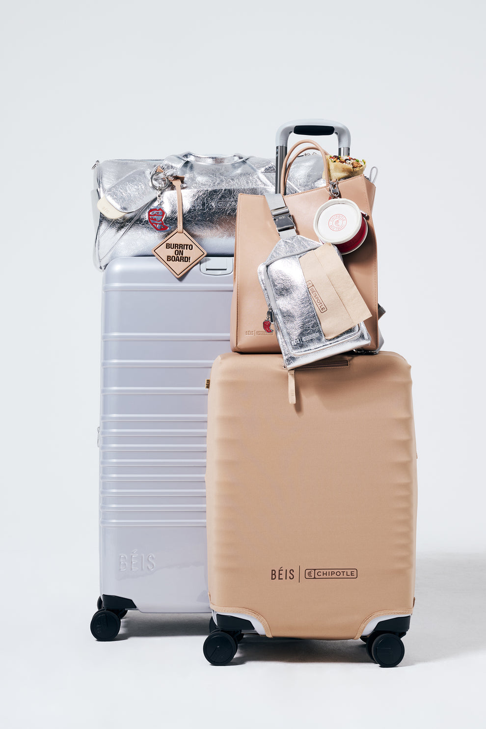 BÉIS x Chipotle 'The Large Check-In Roller' in Glossy Foil - Large ...
