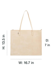 BÉIS 'The Work Tote' in Beige - Small Work Bag For Women & Laptop Bag