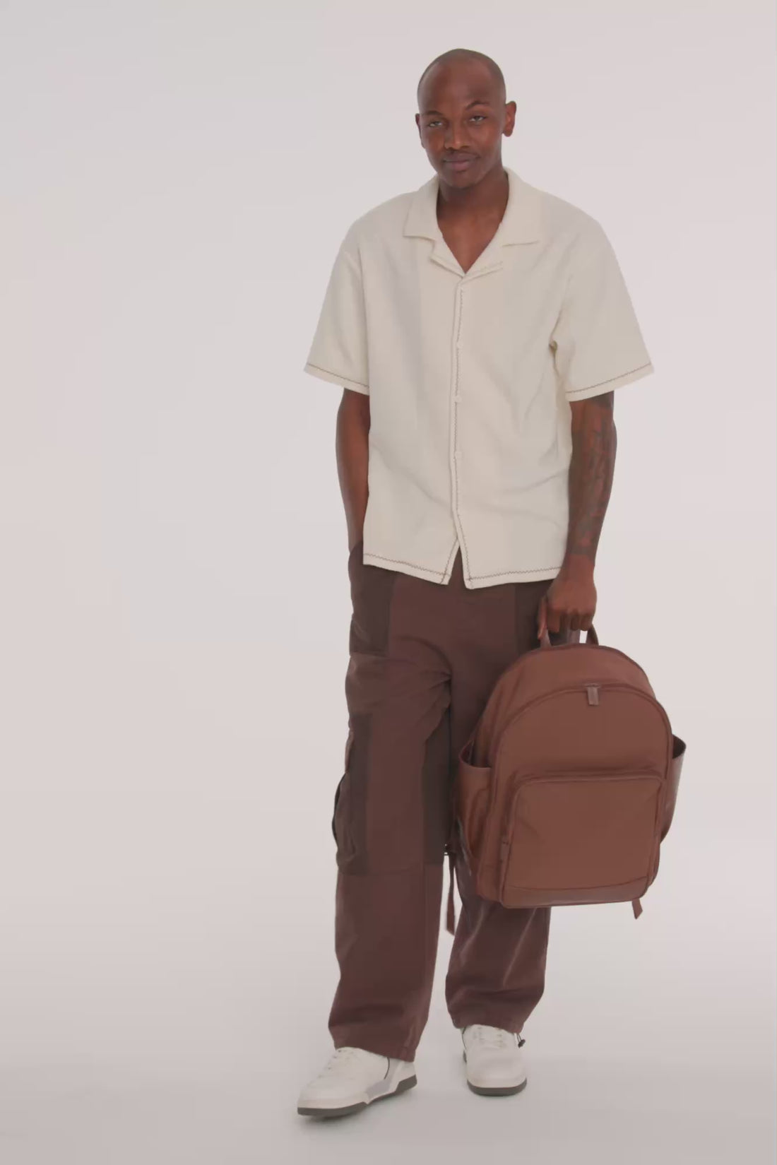 BÉIS 'The Backpack' in Maple - Brown Laptop Backpack for Work & Travel ...