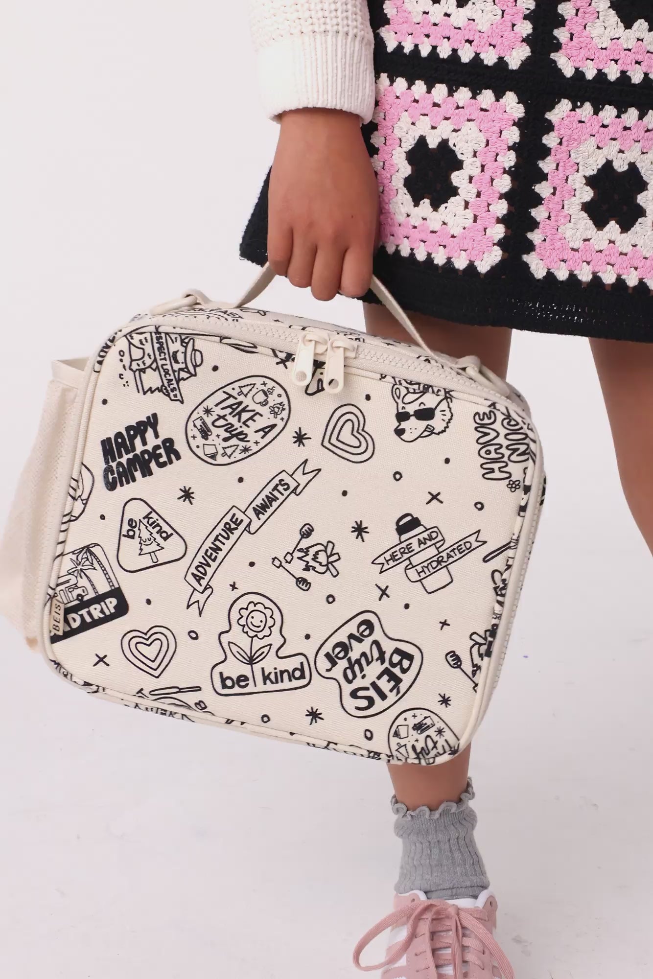 BÉIS 'The Kids Lunch Box' in Doodle Print - Kids' Lunchbox For School ...