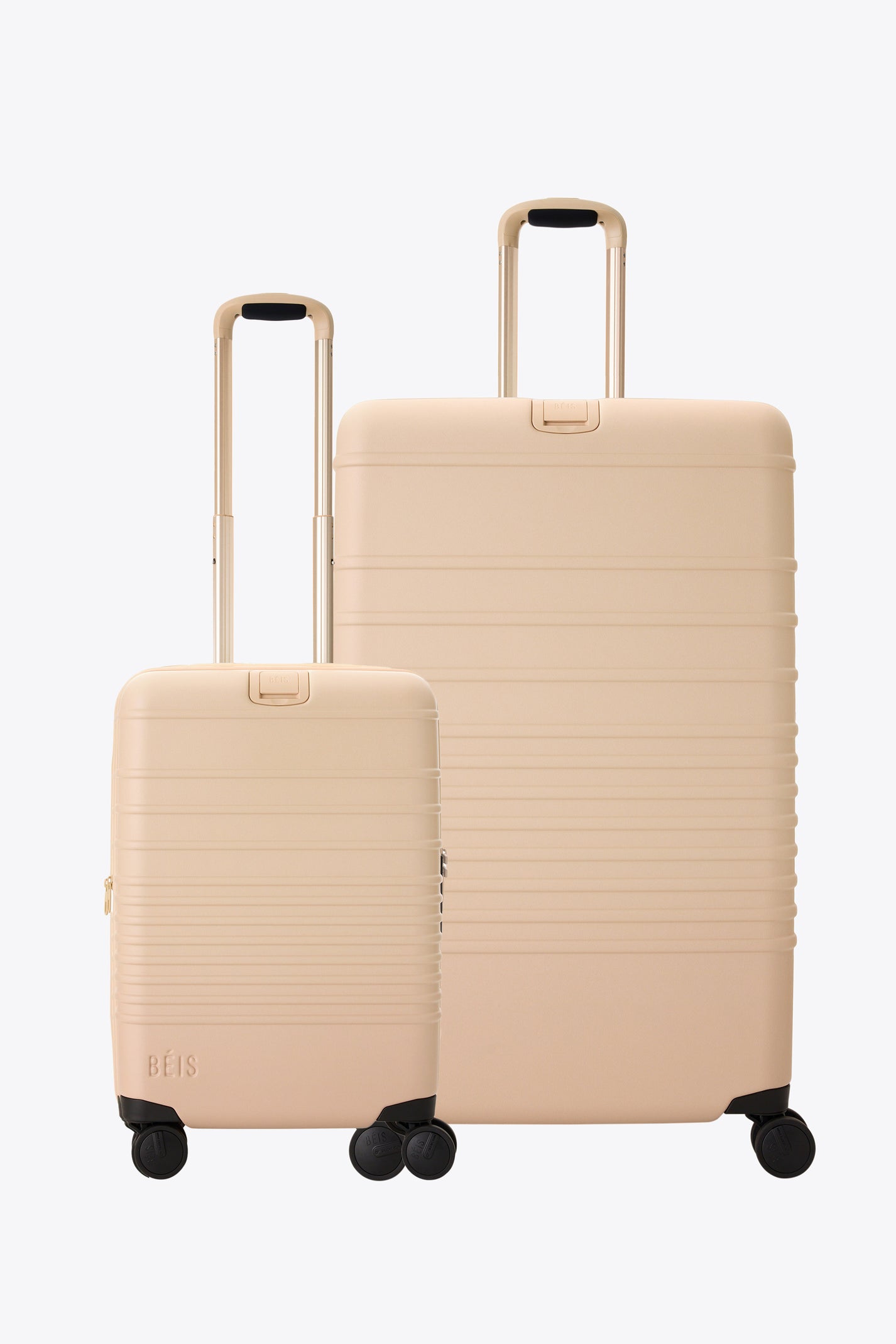 BÉIS 'The Luggage Starter Set' in Beige - Carry-On and Check-In ...
