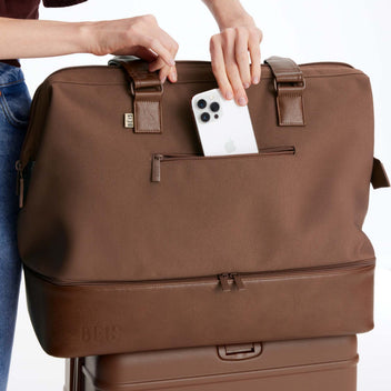 BÉIS 'The Mini Weekender' in Maple - Small Brown Overnight & Weekend Bag