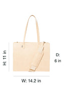 BÉIS 'The Work Tote' in Beige - Small Work Bag For Women & Laptop Bag